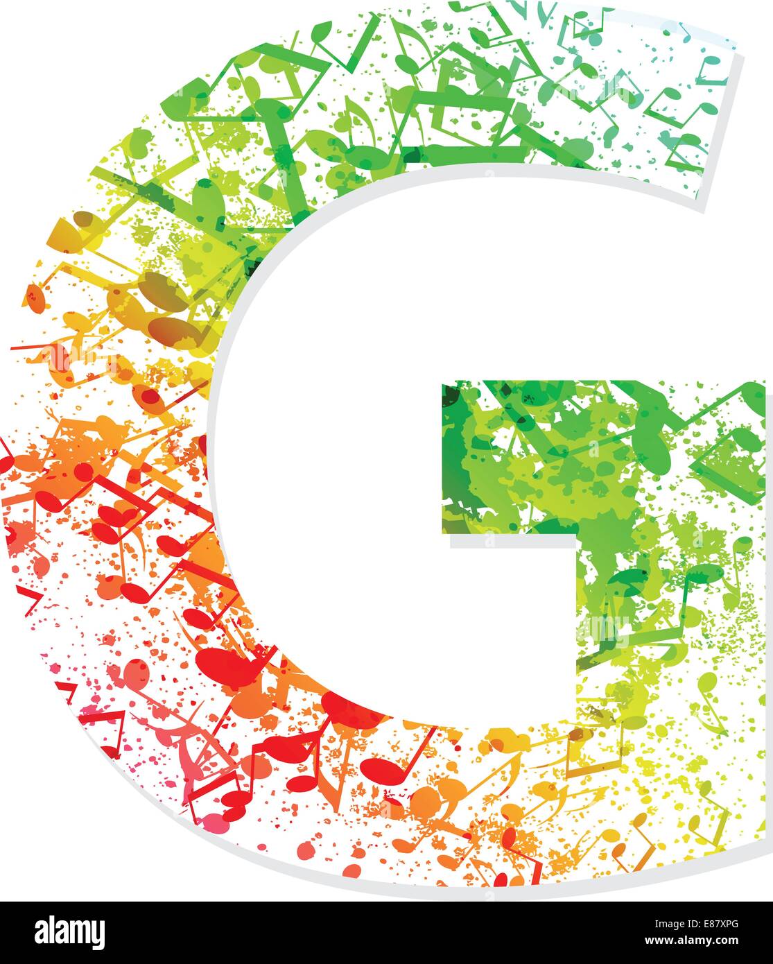 G typography font letter type white Stock Vector Images - Alamy