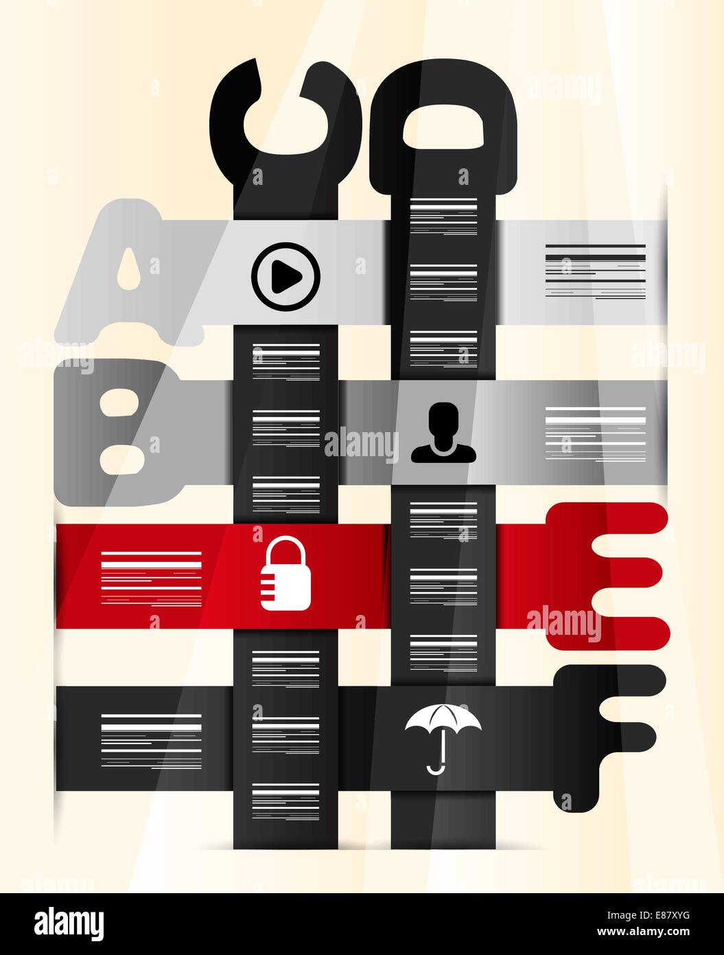 Infographic Progress Presentation Design Template Stock Vector Image