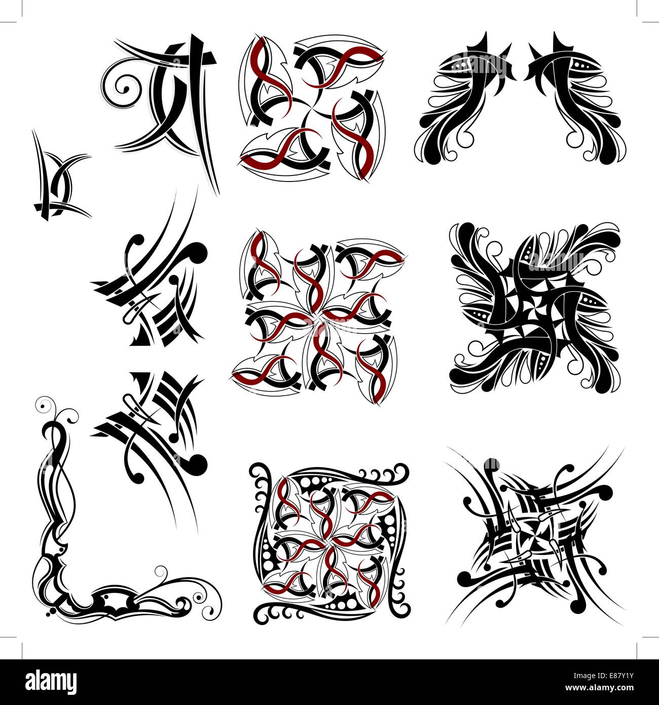 Tribal elements Stock Vector Images - Alamy