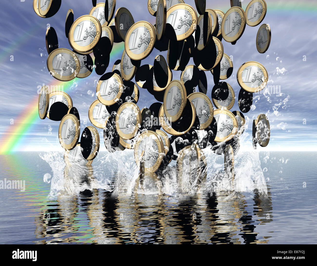 Money raining down hi-res stock photography and images - Alamy