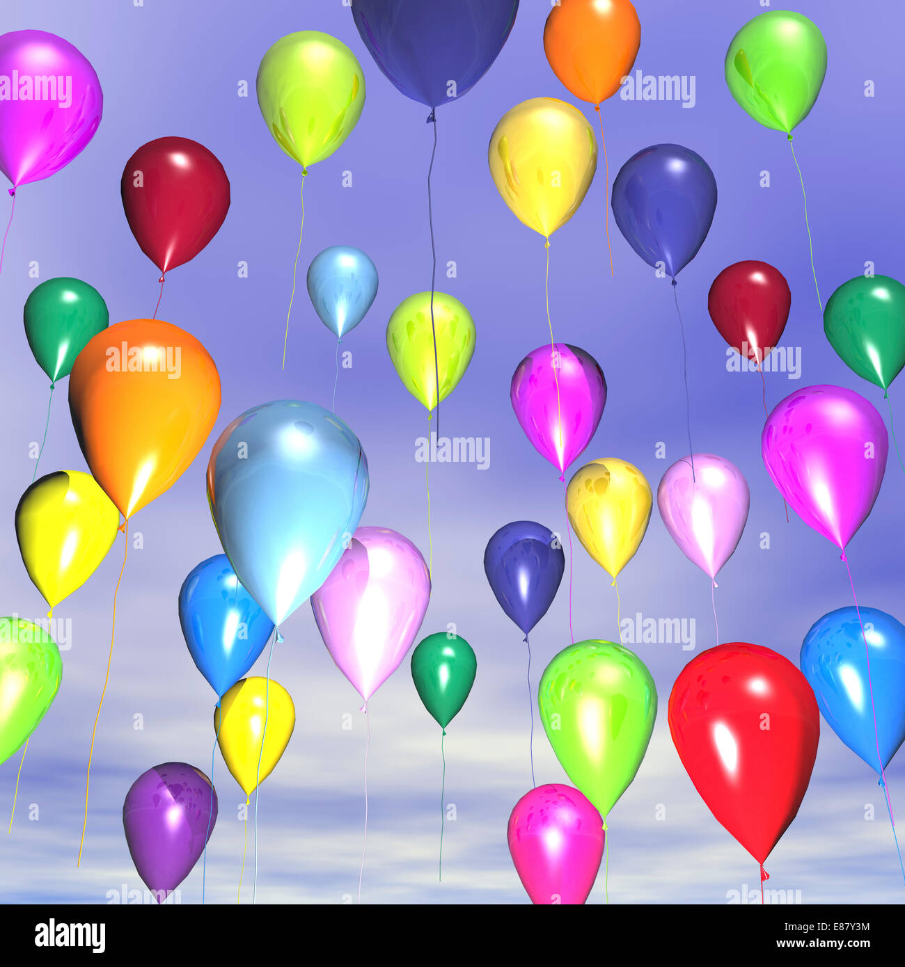 digital visualization of balloons Stock Photo - Alamy