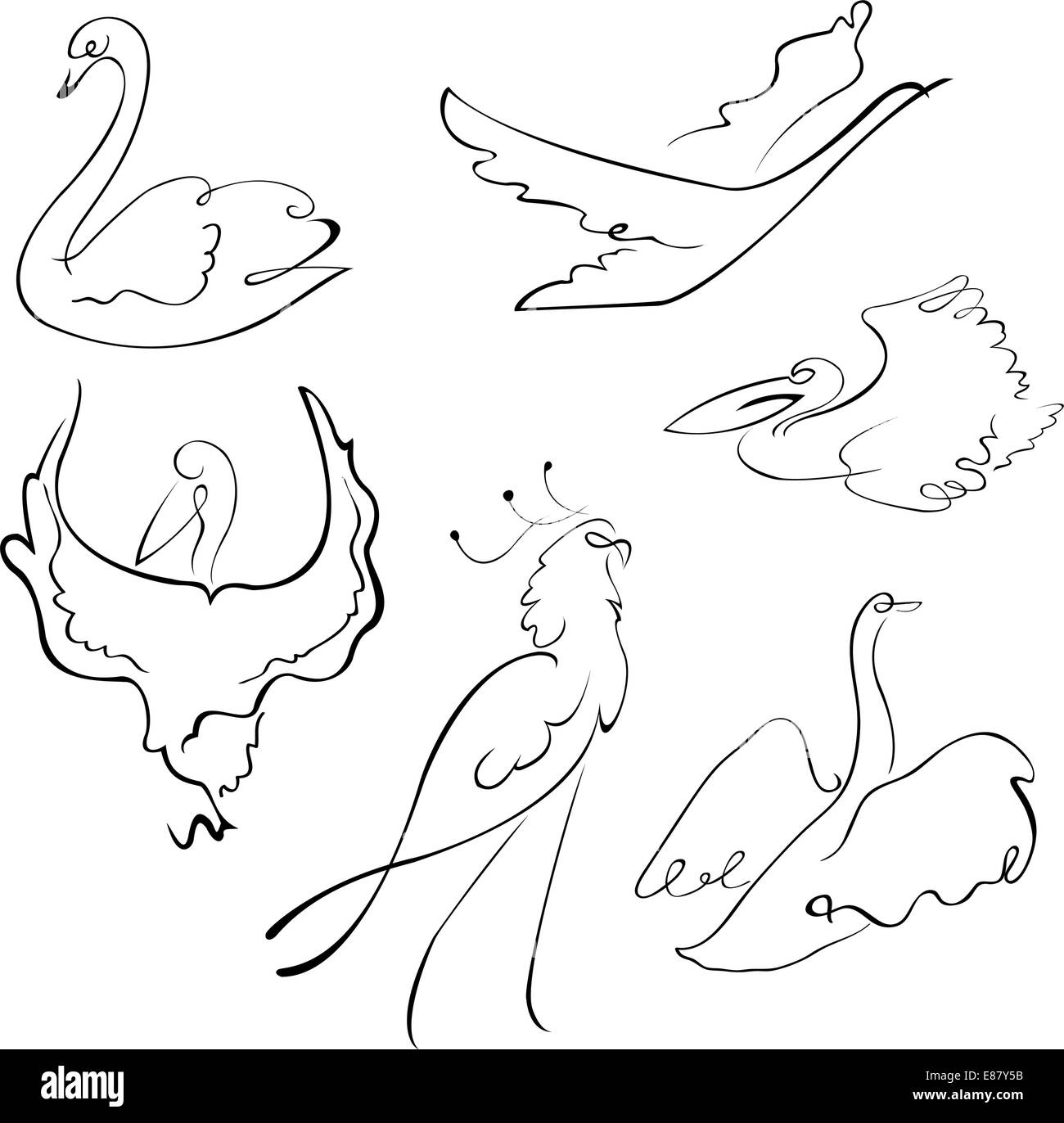 Gliding flight single image Stock Vector Images - Alamy