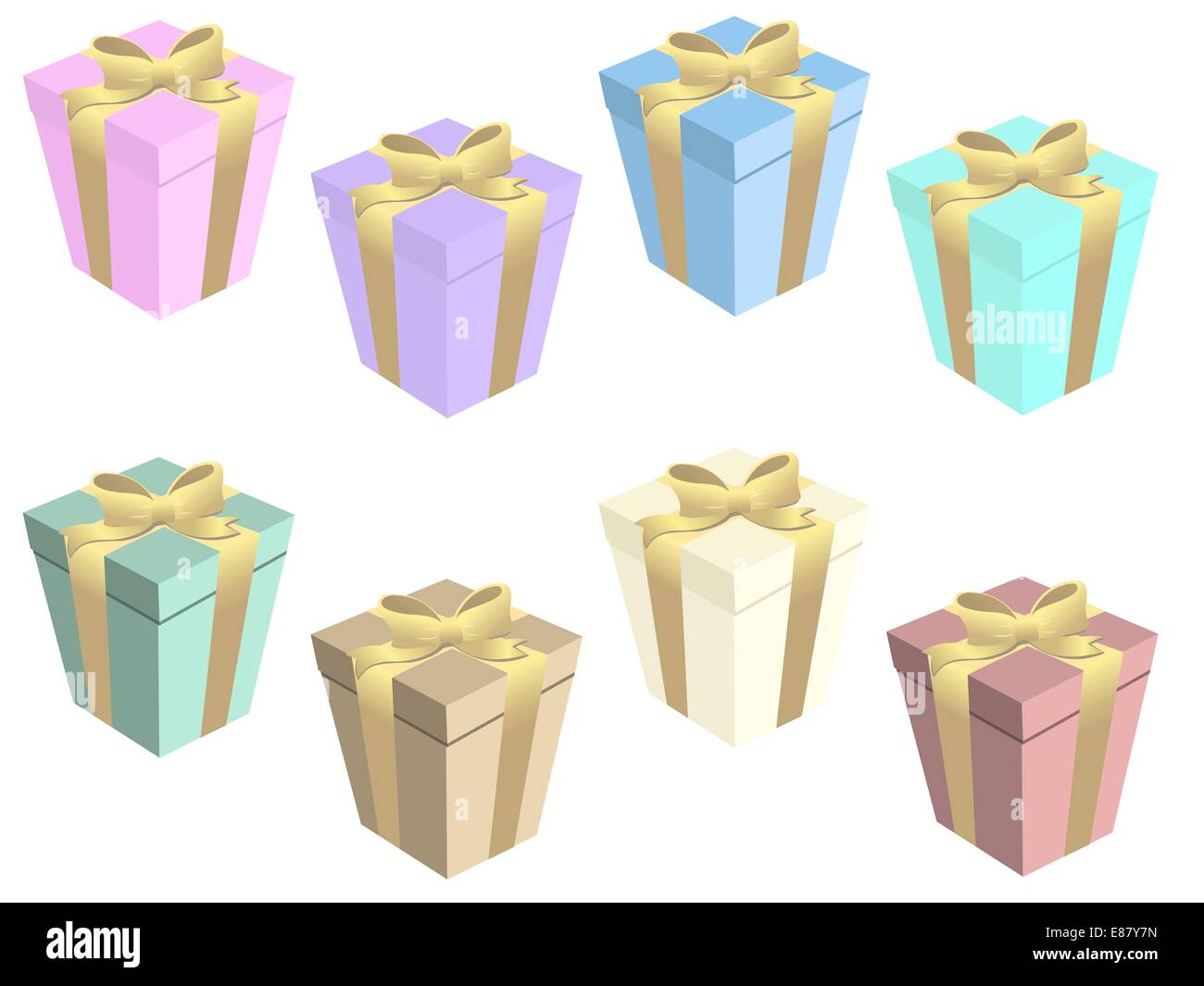 Vector illustration of Colorful gift boxs set Stock Vector Image & Art ...