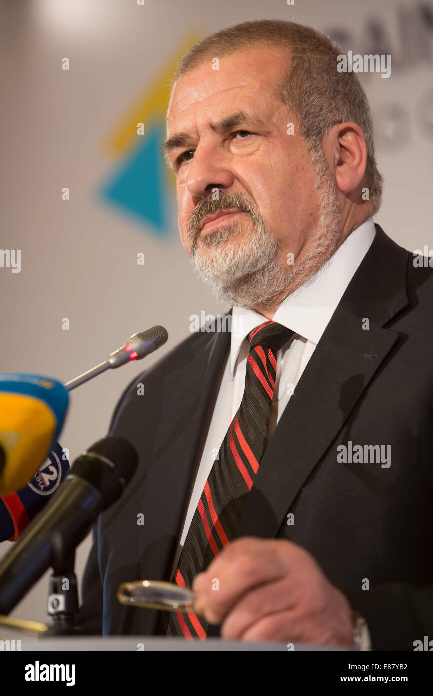 Kiev, Ukraine. 01st Oct, 2014. Refat Chubarov, Chairman of the Mejlis ...