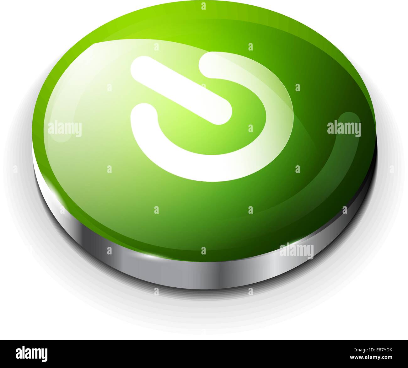 Vector green glossy power button icon Stock Vector Image & Art - Alamy