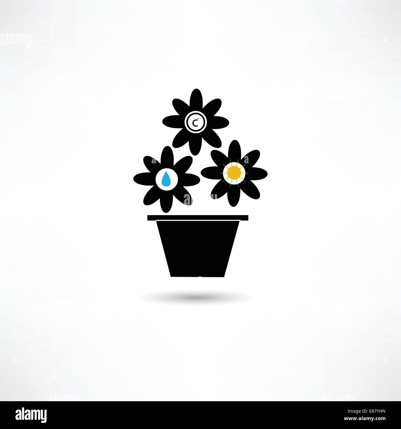 Daisy flower pot Stock Vector Images - Alamy