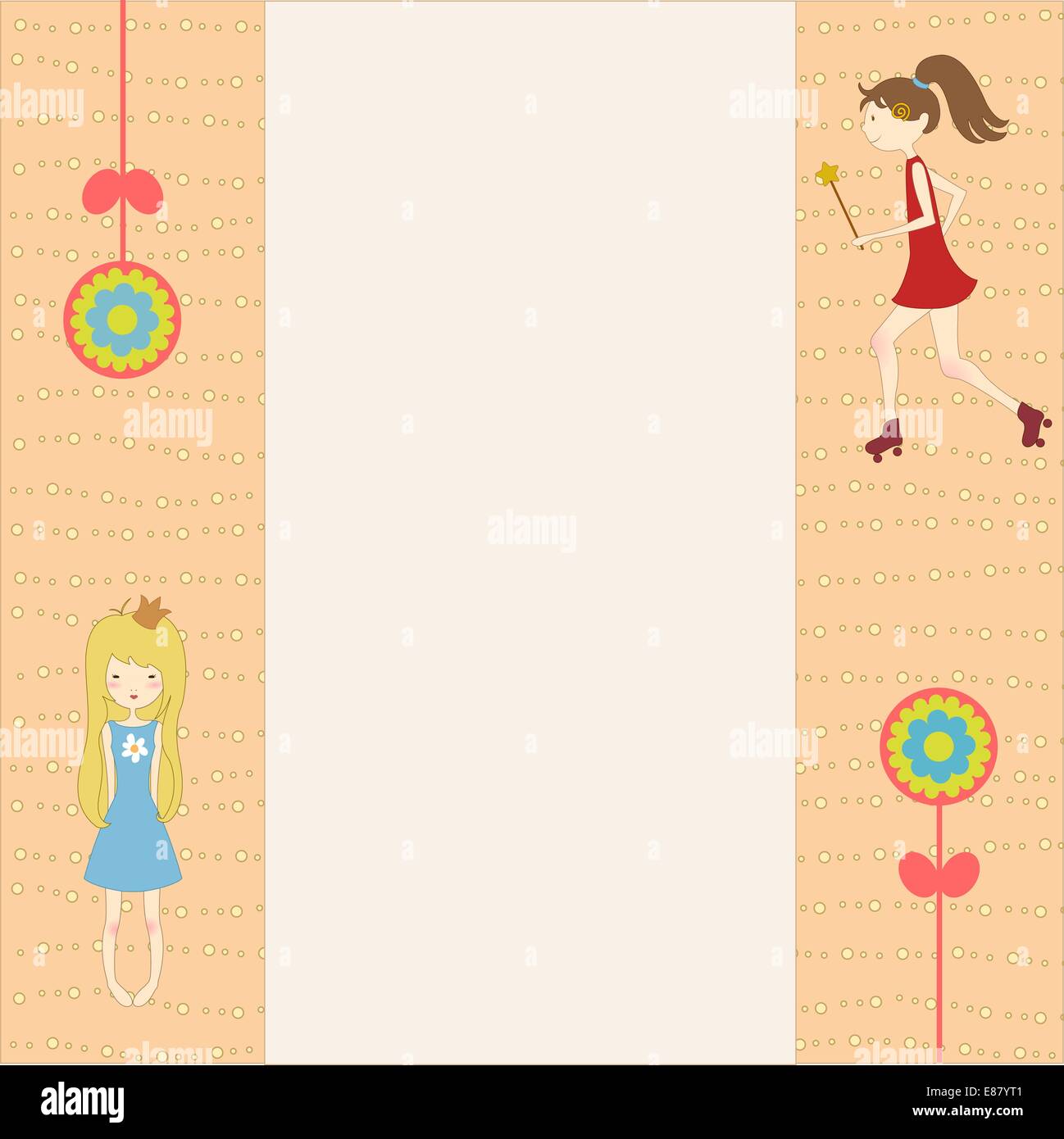 Vector Illustration of retro design greeting card Stock Vector Image ...