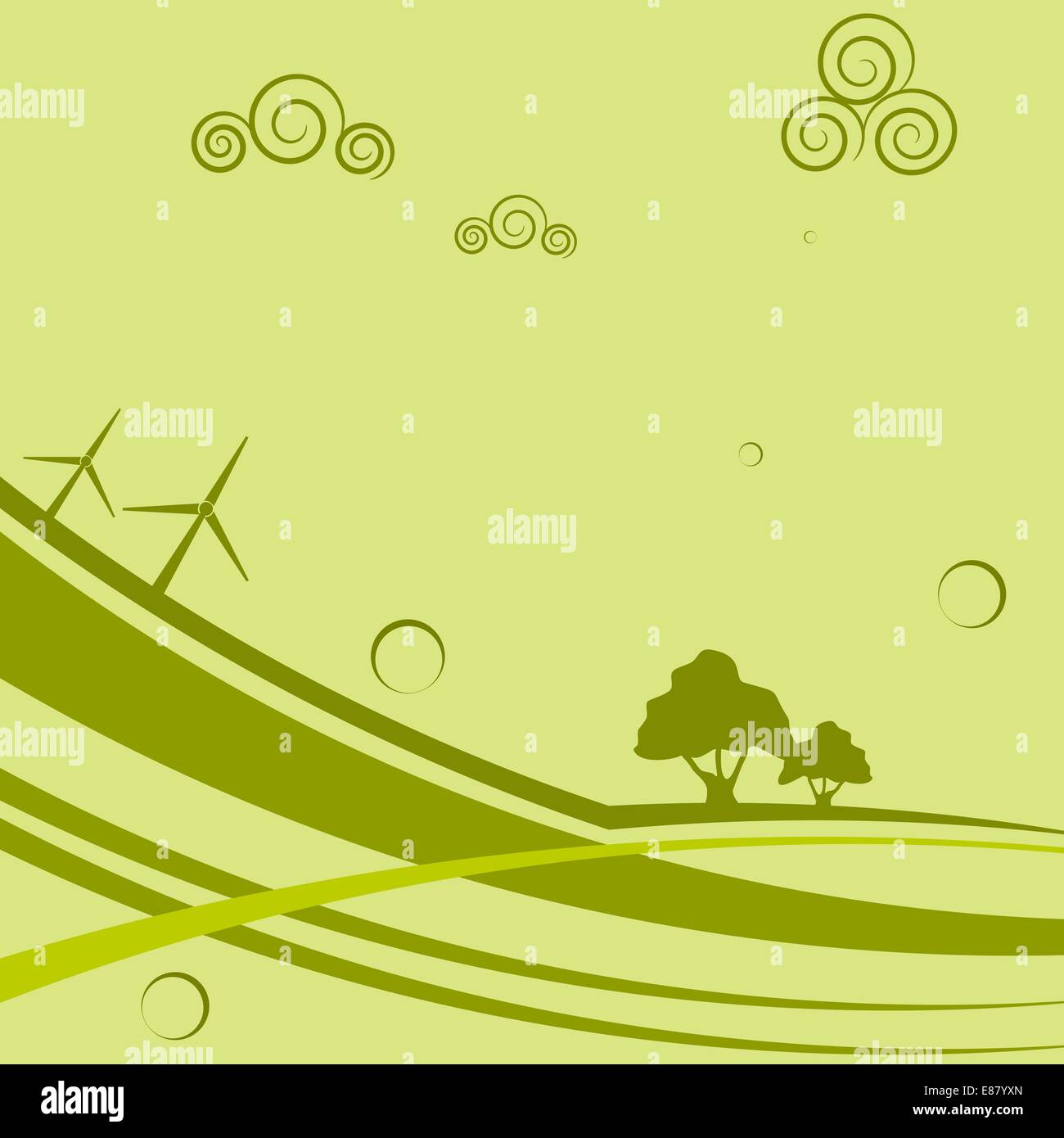 Abstract background with wind generators Stock Vector Image & Art - Alamy