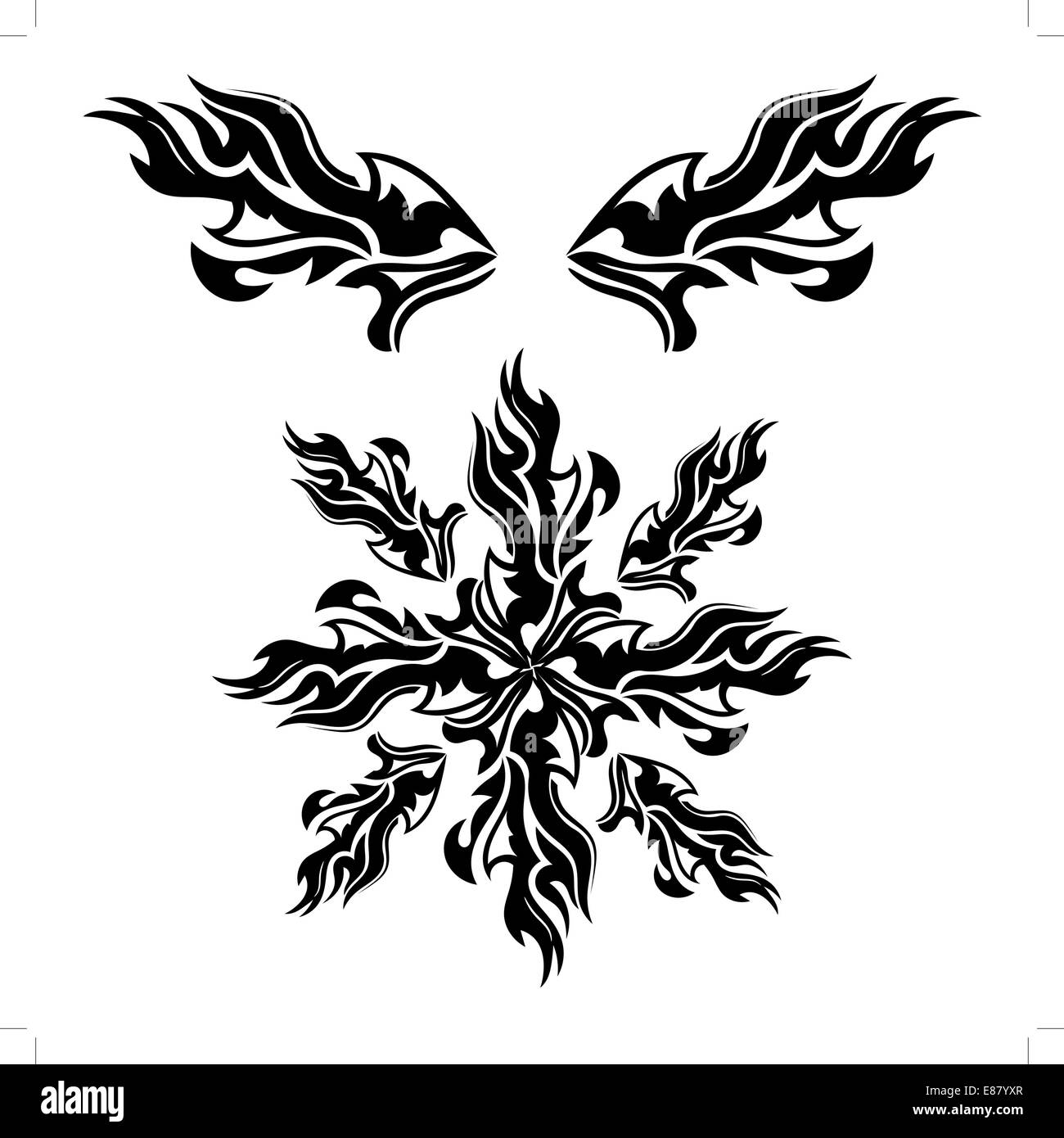 Set tribal elements Cut Out Stock Images & Pictures - Alamy