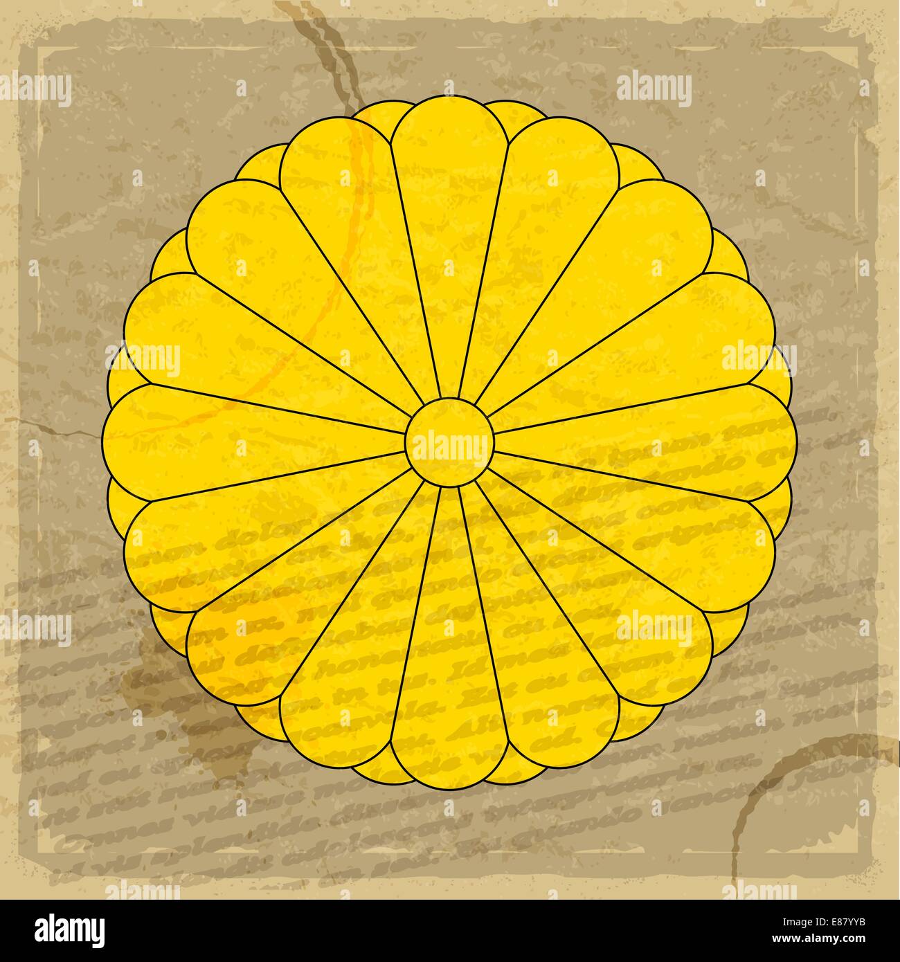 Coat of arms of Japan on an old sheet of paper Stock Vector Image & Art ...