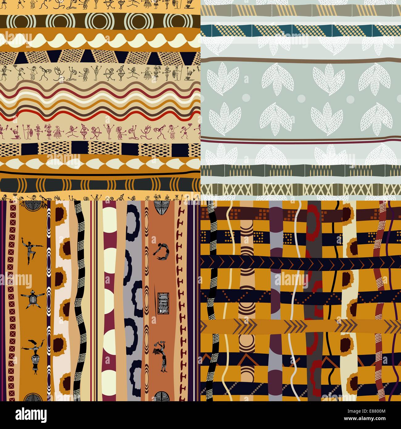 Set of seamless of African Stock Vector Image & Art - Alamy