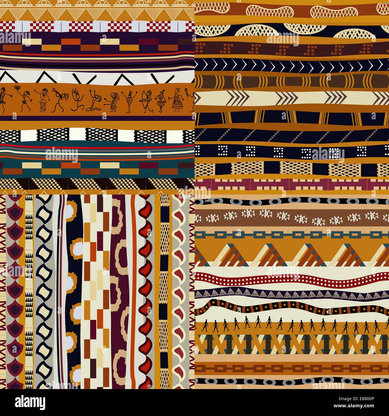Set of African seamless patterns Stock Vector Image & Art - Alamy