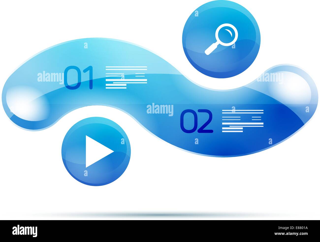 Glass wave infographic banner template Stock Vector Image & Art - Alamy