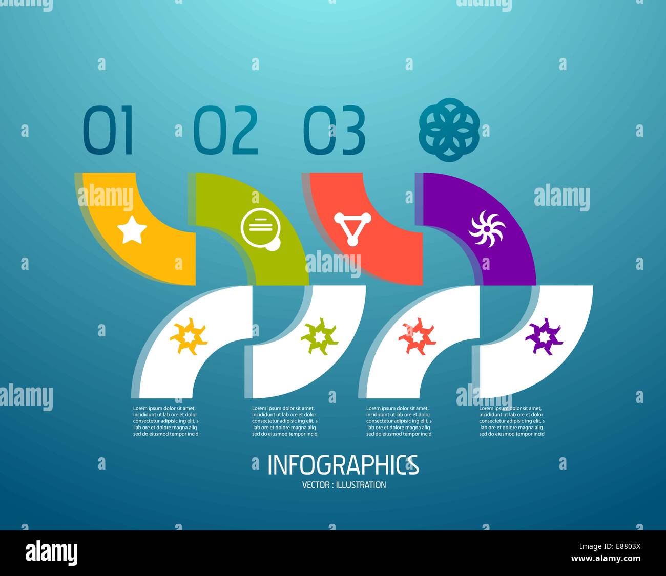 Infographic banner design elements, numbered lists Stock Vector Image ...