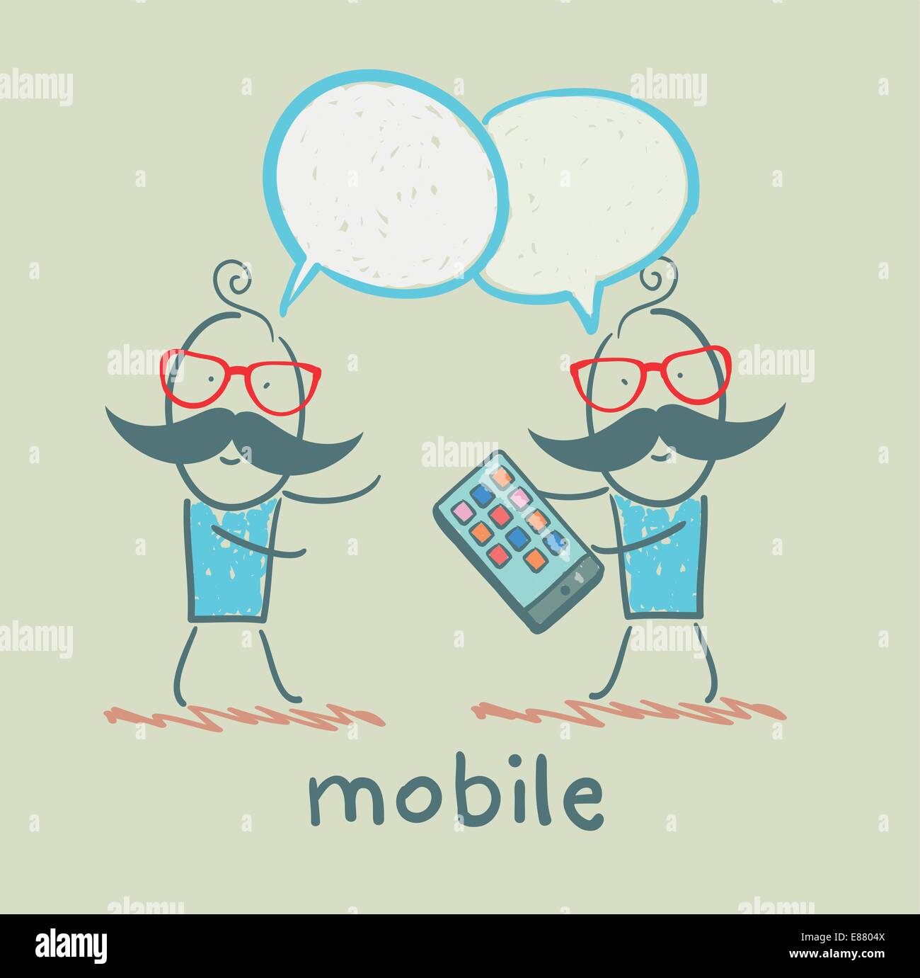 Business people screen talking Stock Vector Images - Alamy