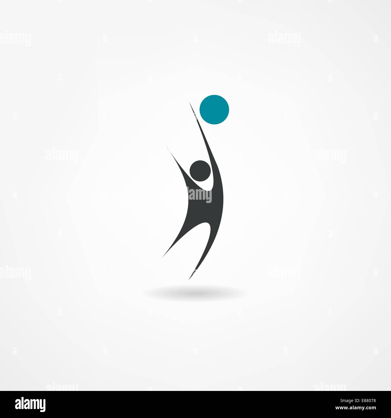 Volleyball player icon Stock Vector Images - Alamy