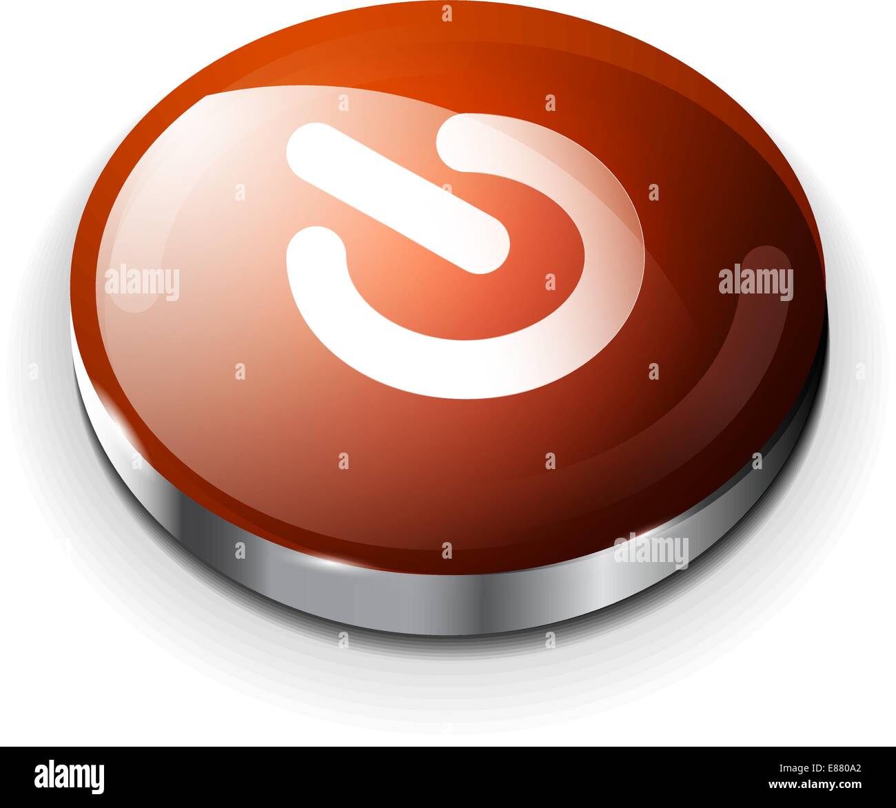 Red glowing power switch Stock Vector Images - Alamy