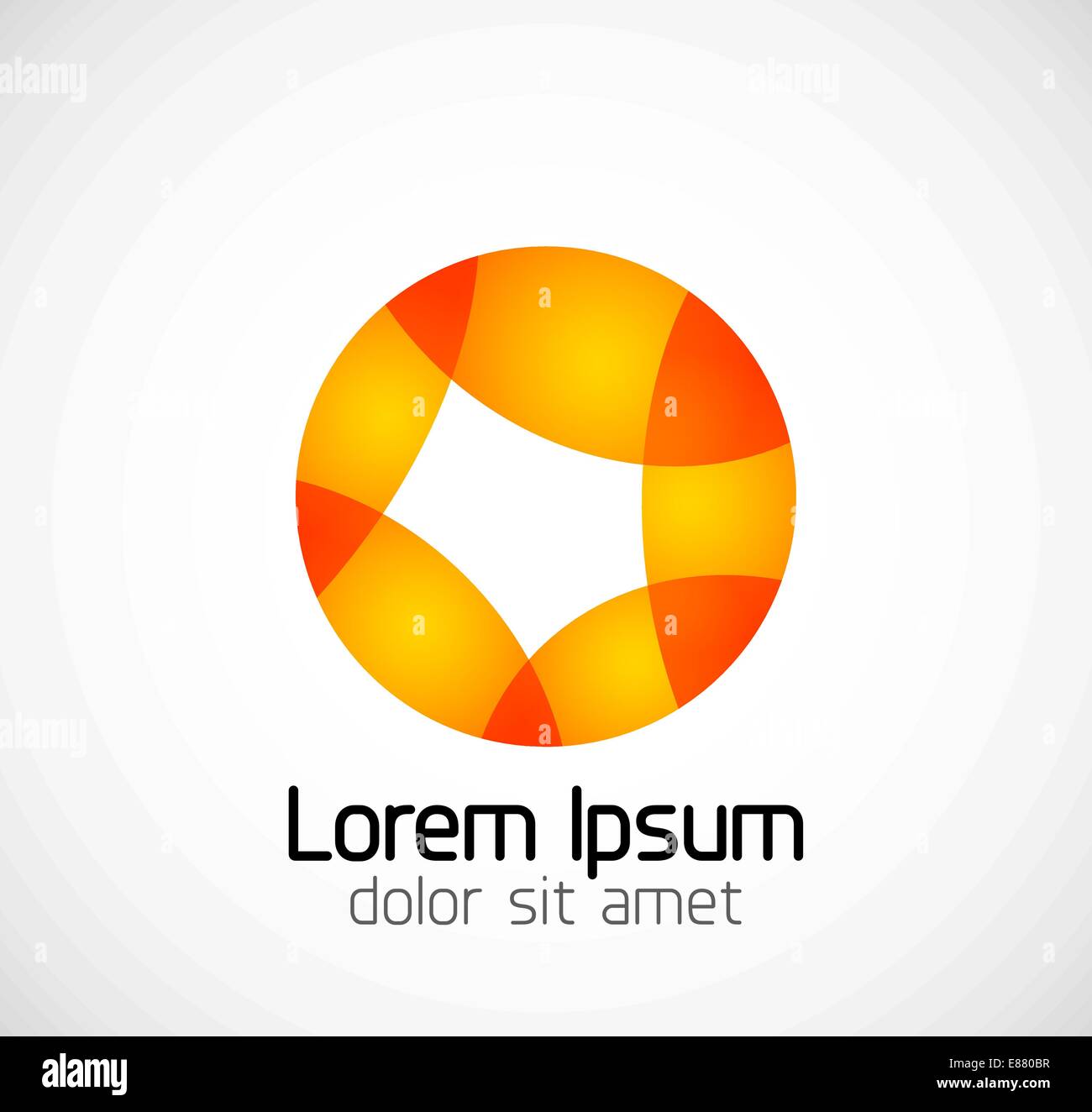 Abstract geometric business symbol - orange circle Stock Vector Image ...