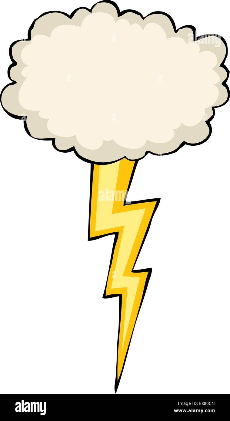 Cartoon lightning bolt cloud hi-res stock photography and images - Alamy