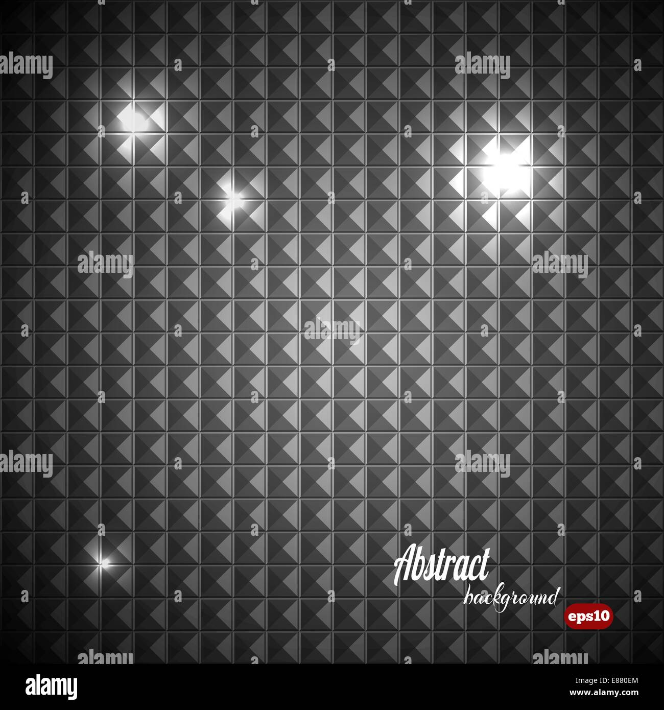 Black abstract geometric pattern with glowing Stock Vector Image & Art ...