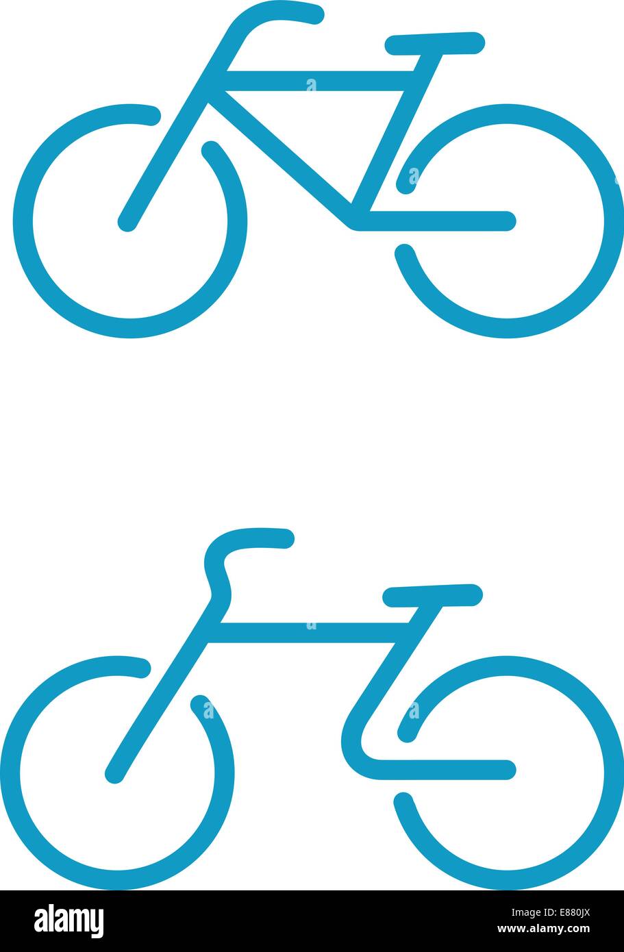 Vector illustration of Simple bicycle icons Stock Vector Image & Art ...