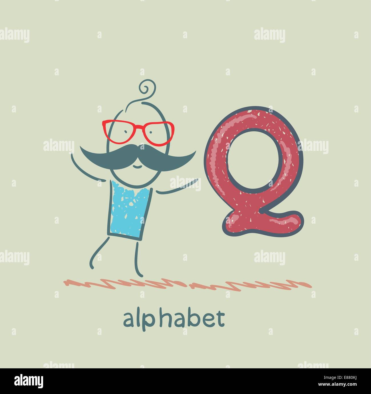 man standing with a letter of the alphabet Stock Vector Image & Art - Alamy