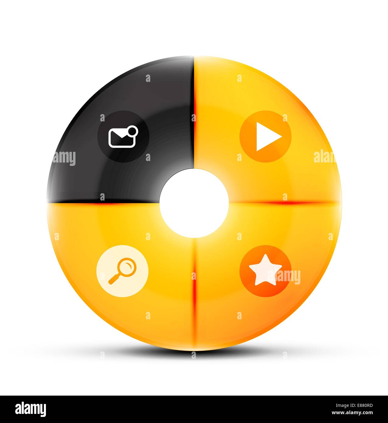 Round glass menu buttons design template Stock Vector Image & Art - Alamy