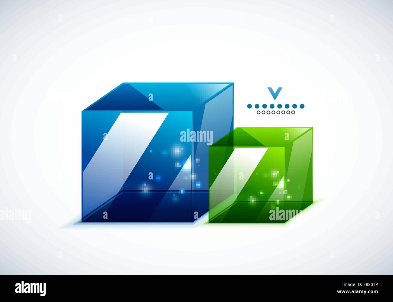 Modern 3d vector glass cube design template Stock Vector Image & Art ...