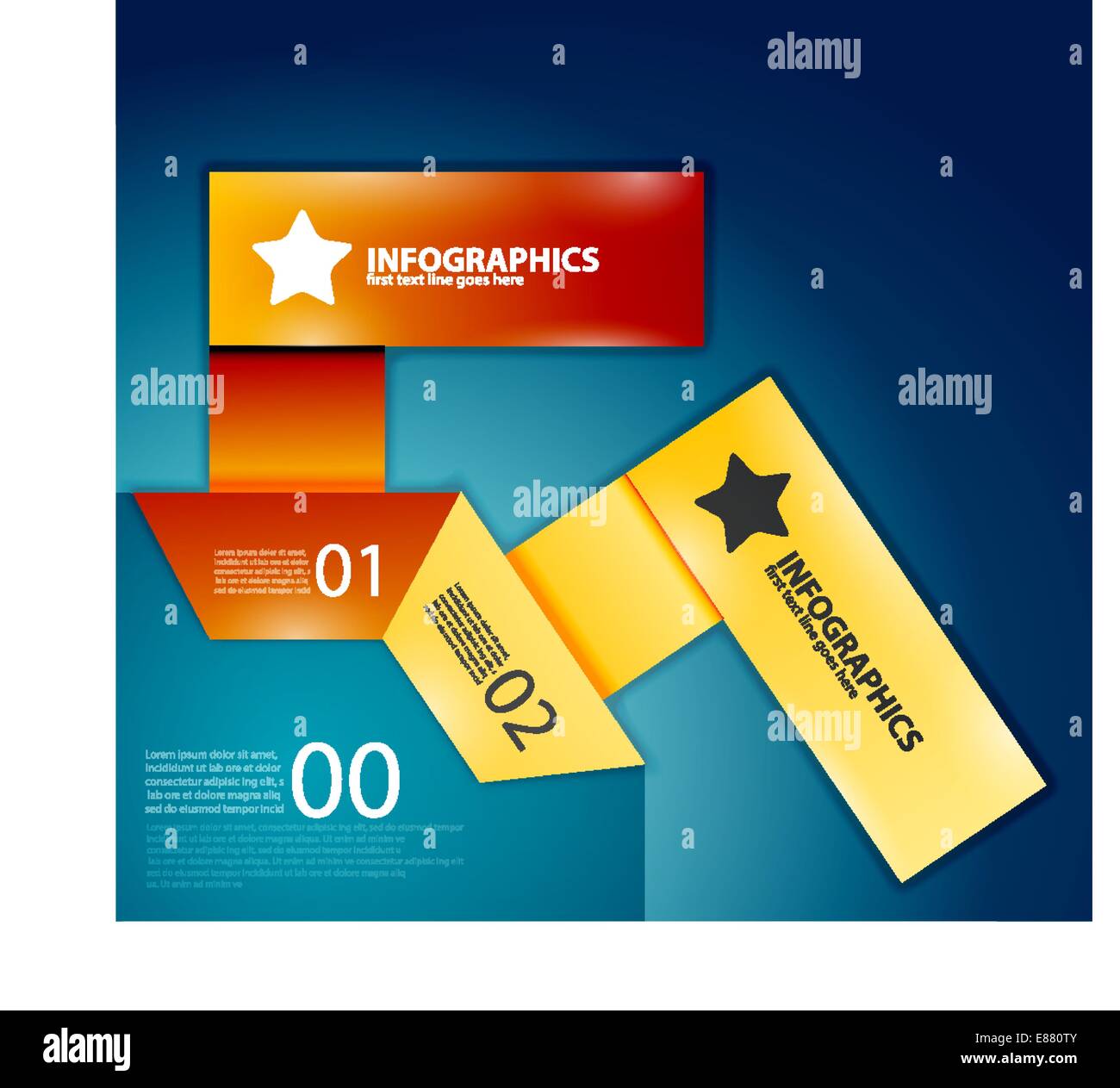 Modern infographic design elements: numbered arrows Stock Vector Image ...
