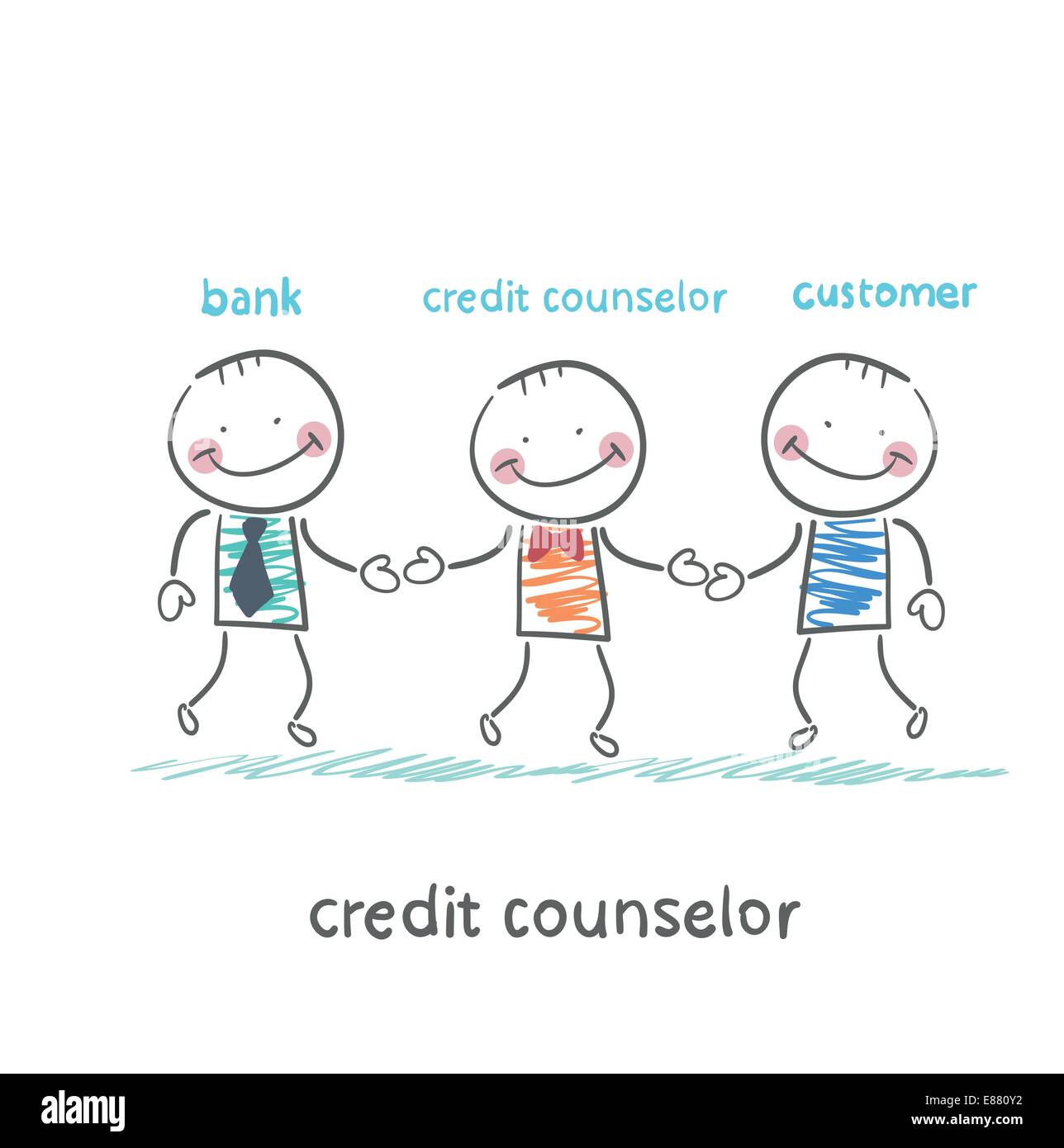 Bank advisor client Stock Vector Images - Alamy