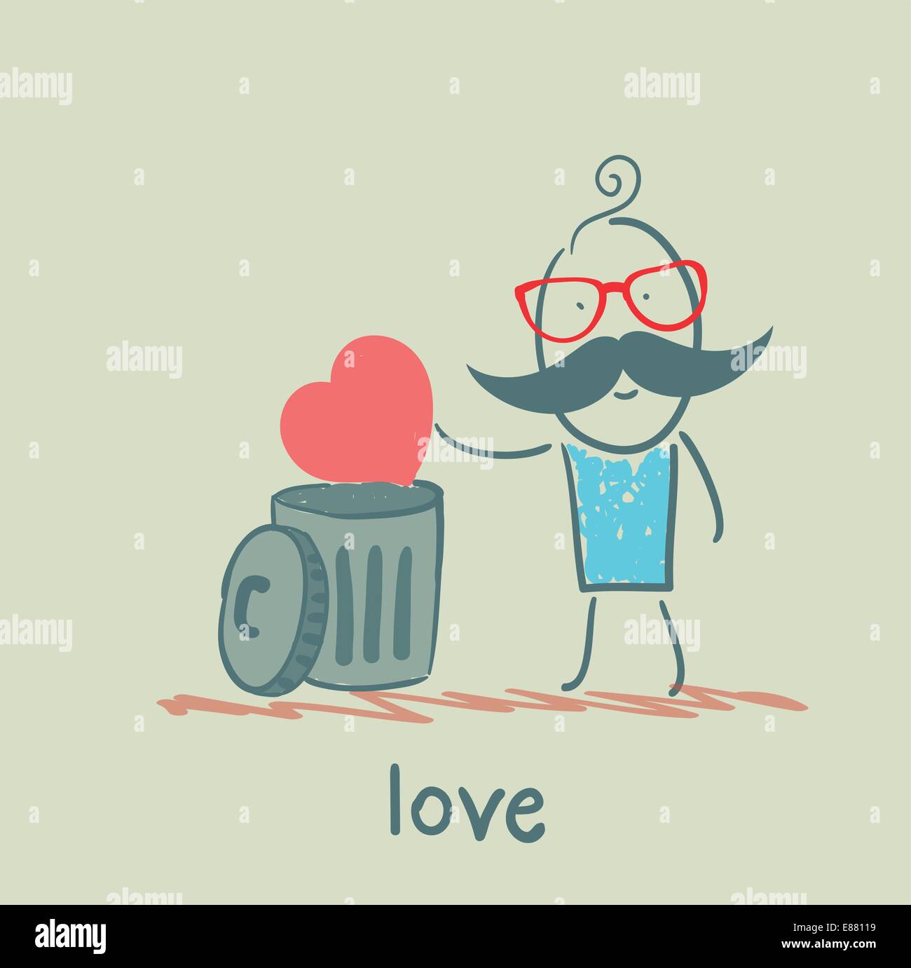 Heart bin Stock Vector Images - Alamy