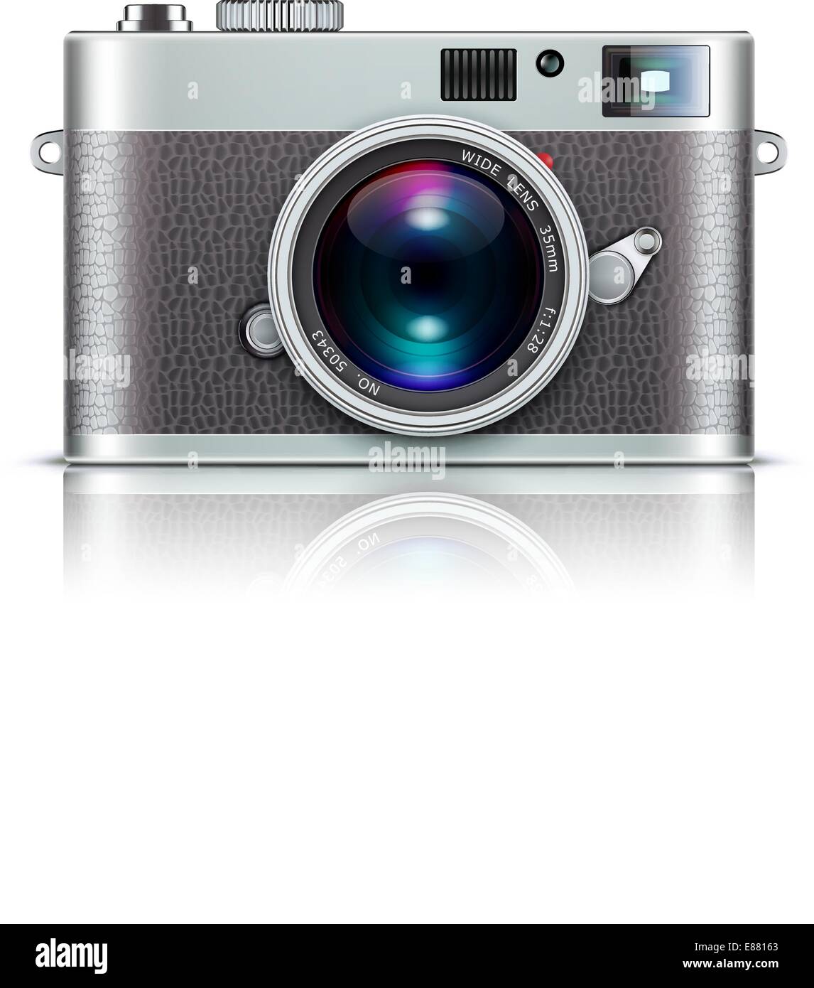 Vector illustration of detailed icon representing retro style camera ...