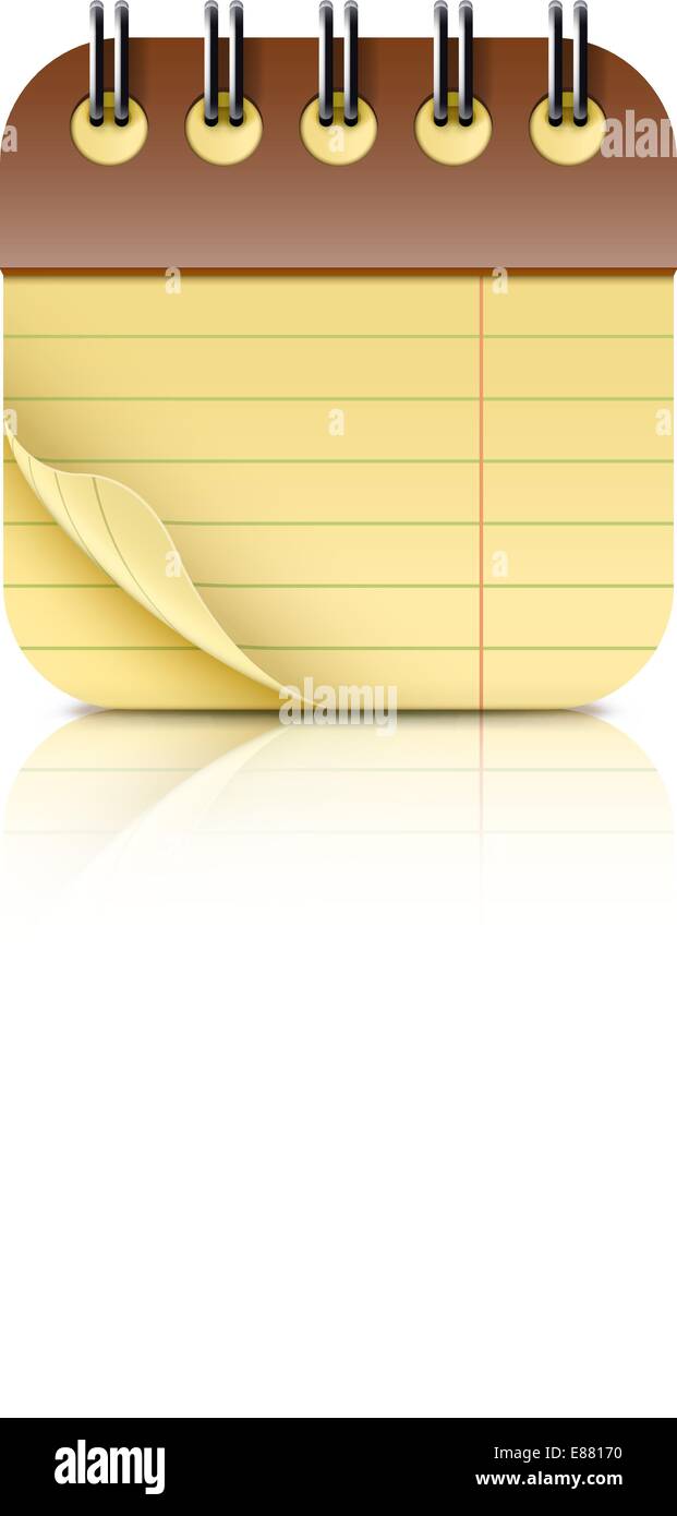 Vector illustration of retro coil bound notebook icon Stock Vector ...