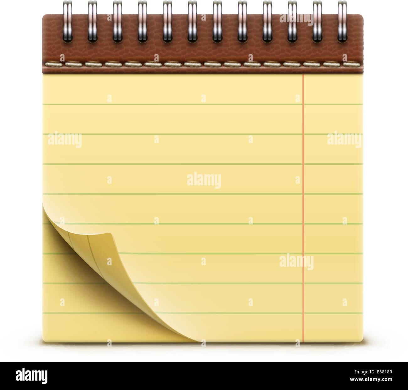 Vector illustration of coil bound notebook icon Stock Vector Image ...