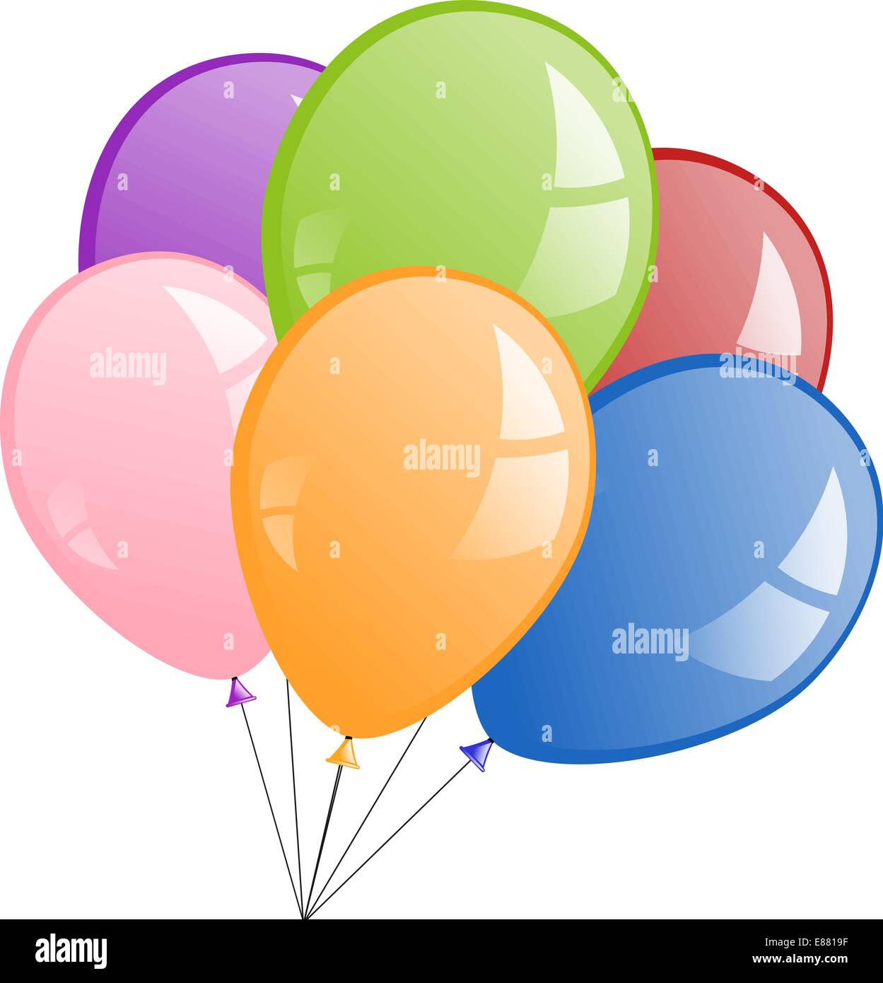 Party concept colorful balloons Stock Vector Images - Alamy