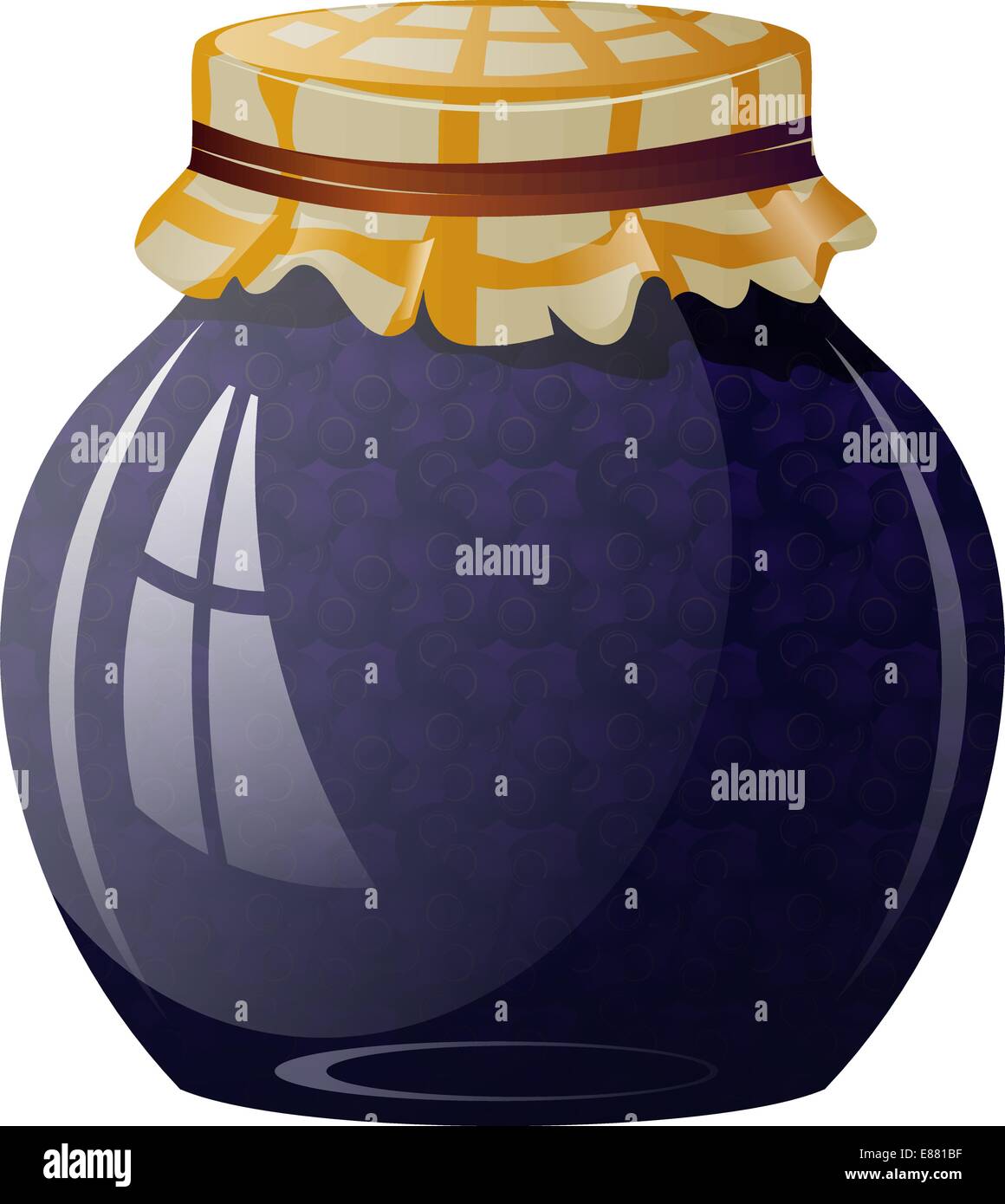 Organic marmalade blueberry Stock Vector Images - Alamy