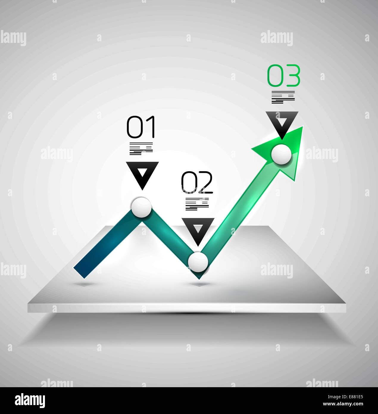 Modern infographic design template - arrow graph Stock Vector Image ...