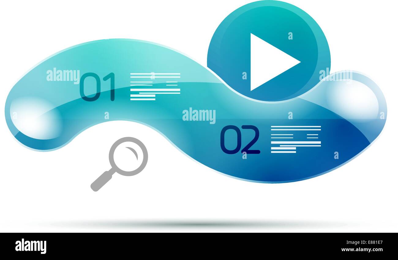 Glass wave infographic banner template Stock Vector Image & Art - Alamy