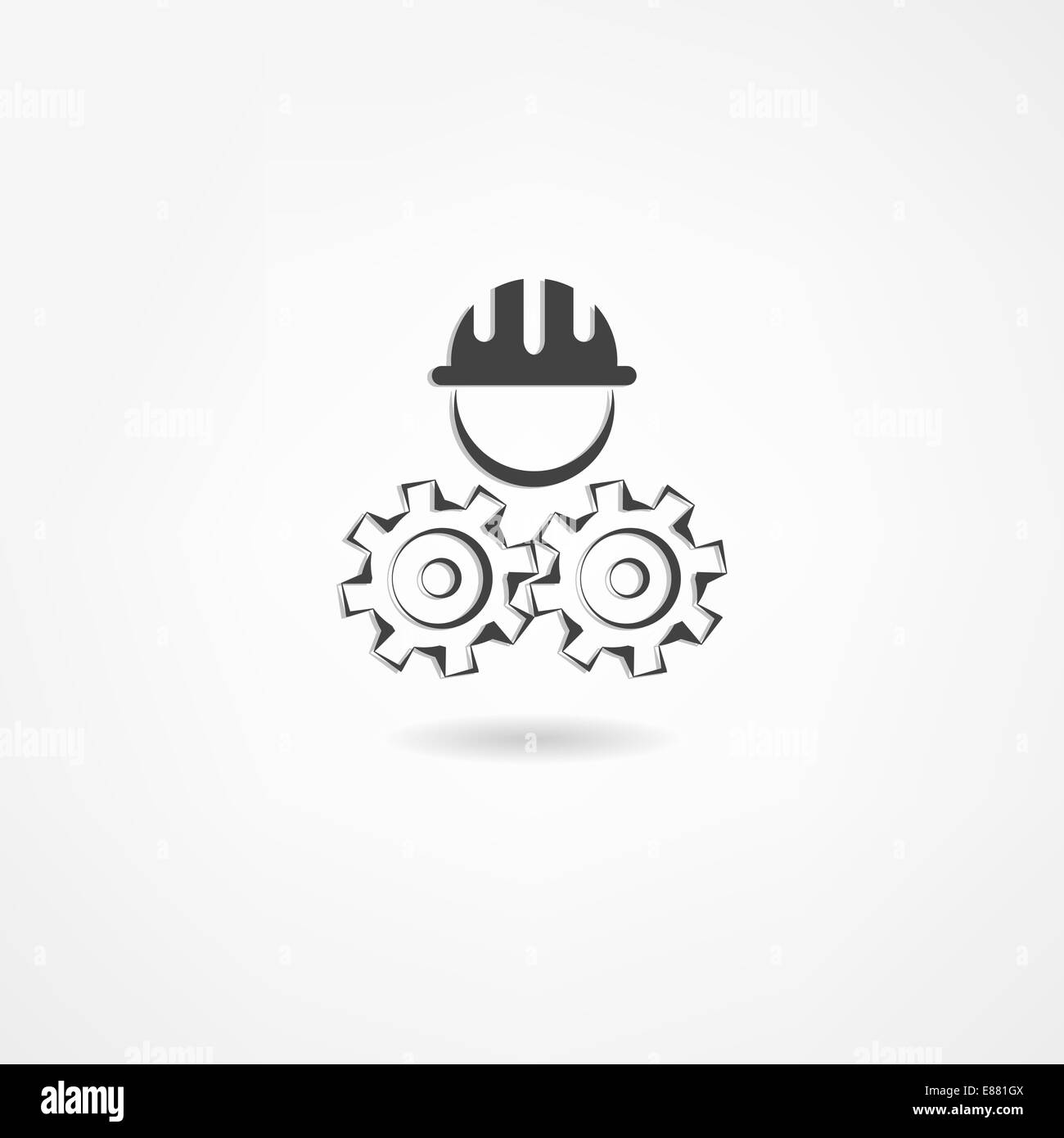 Engineer in helmet drawing Black and White Stock Photos & Images - Alamy