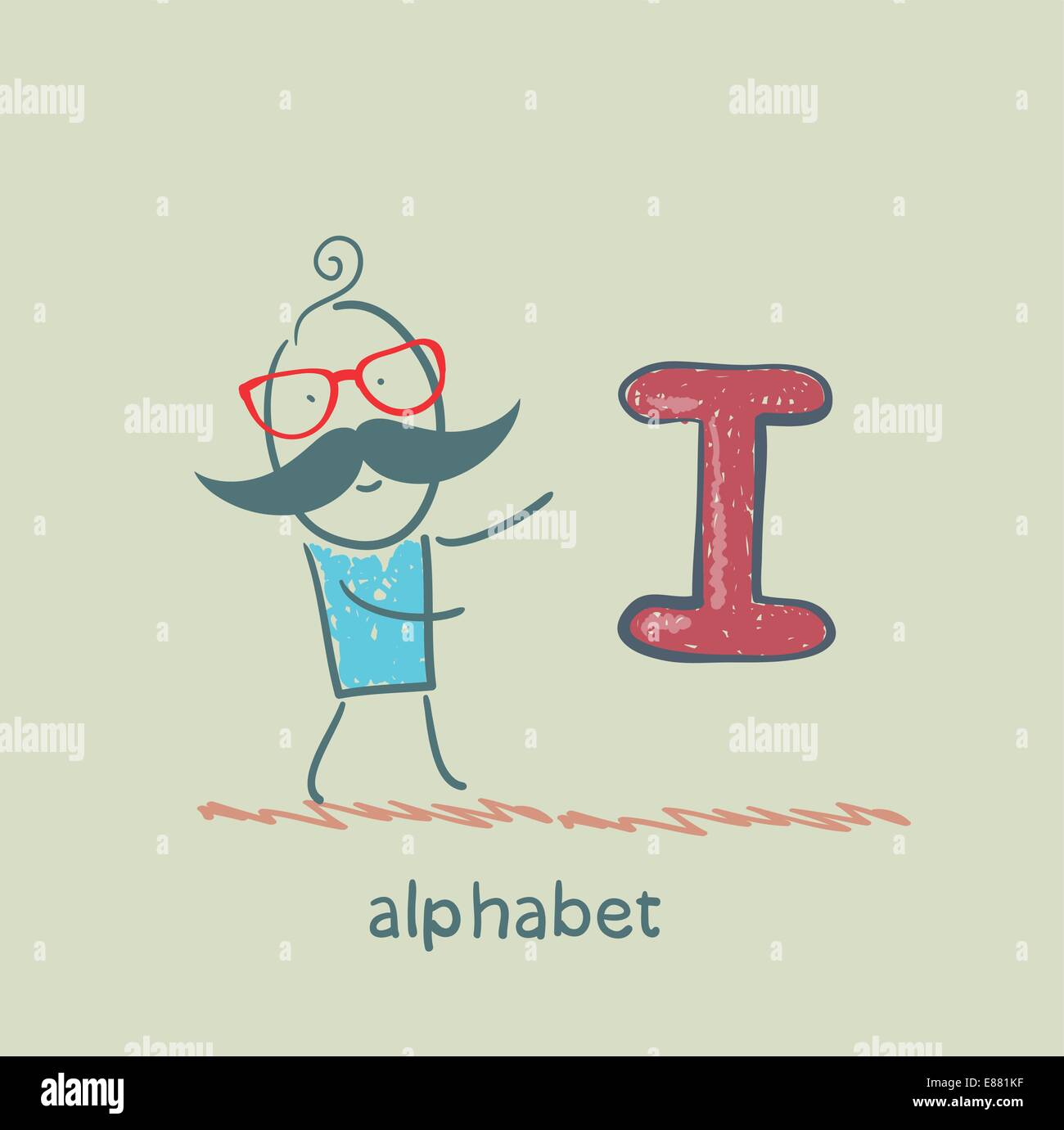 man standing with a letter of the alphabet Stock Vector Image & Art - Alamy