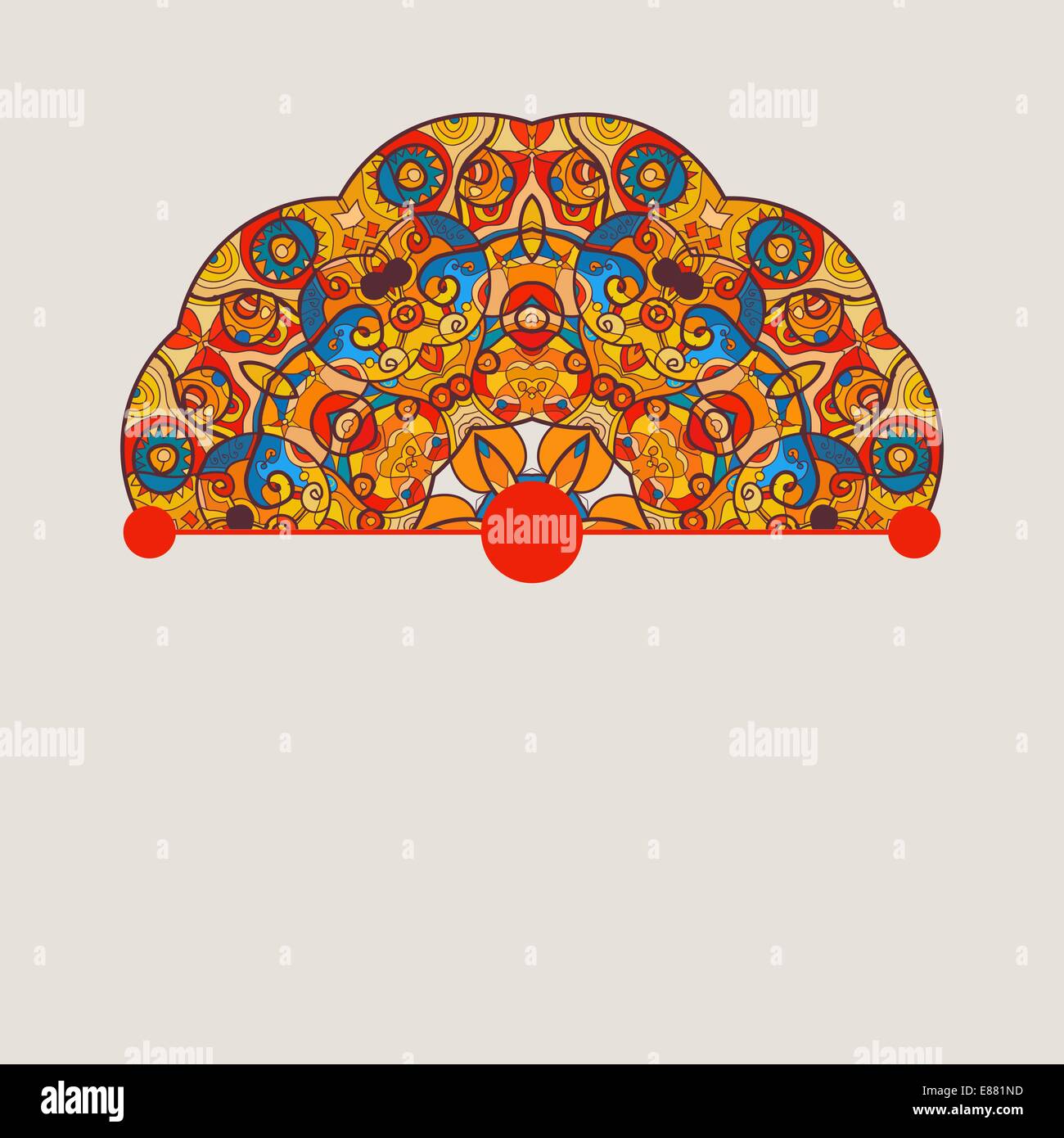 Half mandala vector Stock Vector Images - Alamy