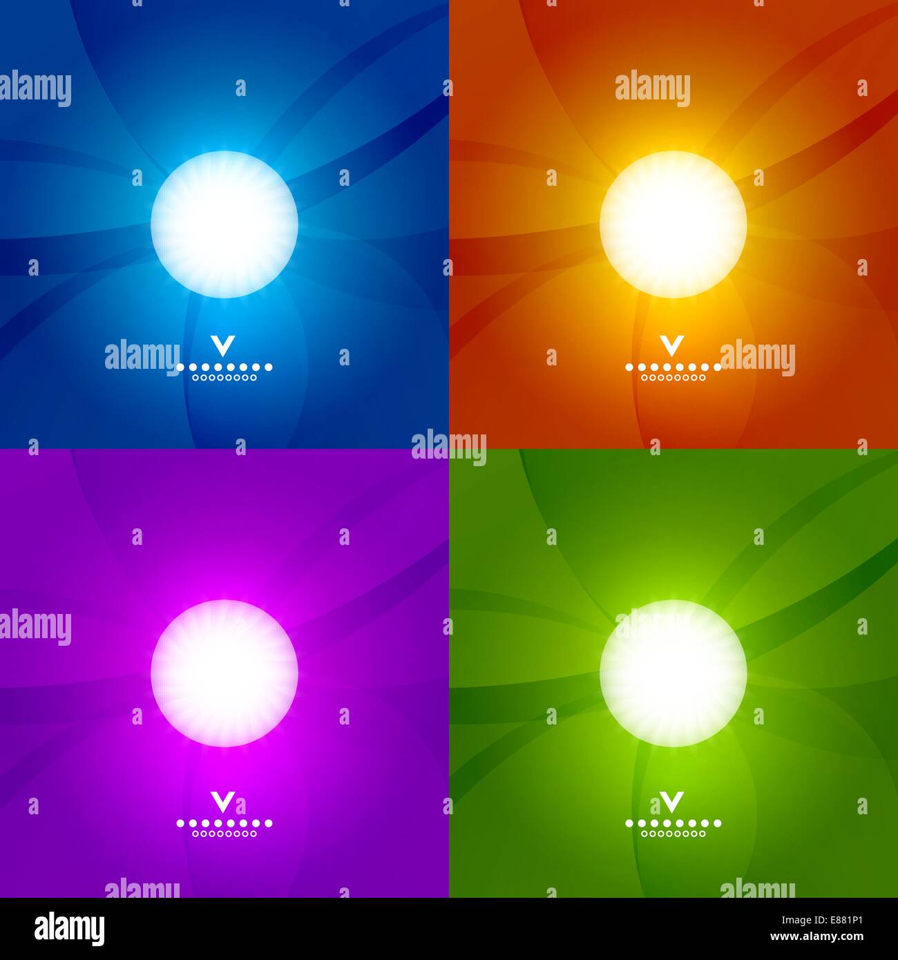 Set of colorful shiny design templates. EPS10 vector Stock Vector Image ...