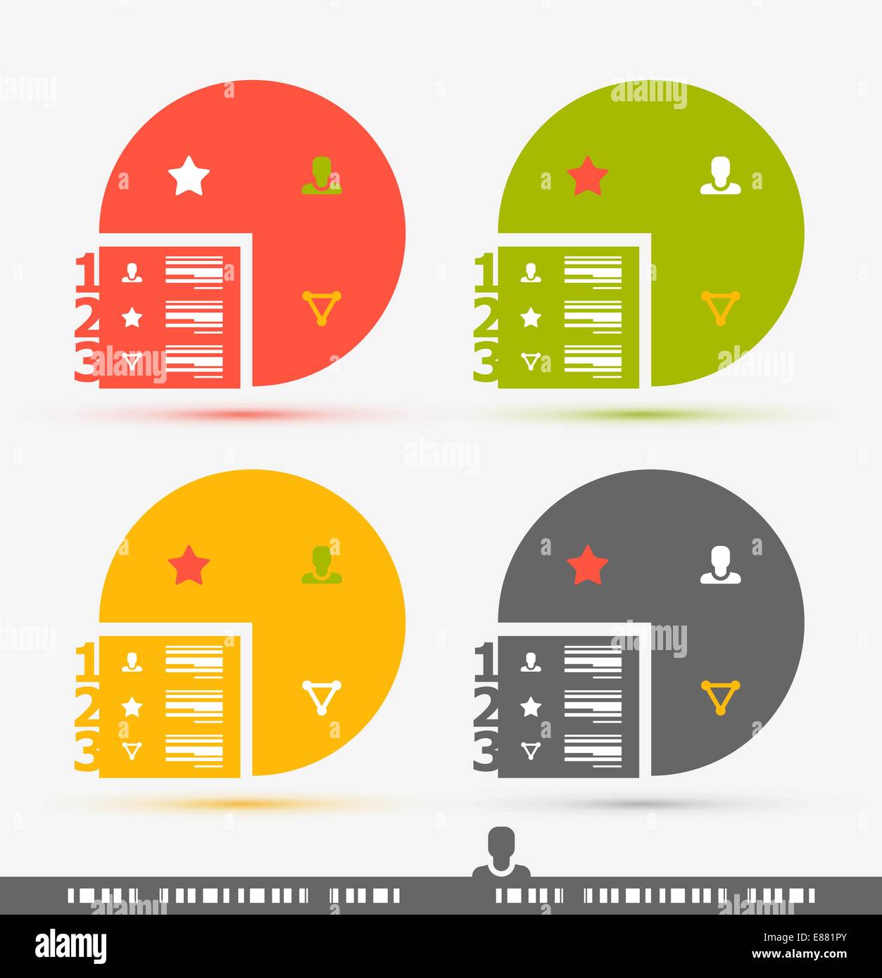 Numbered infographics hi-res stock photography and images - Alamy