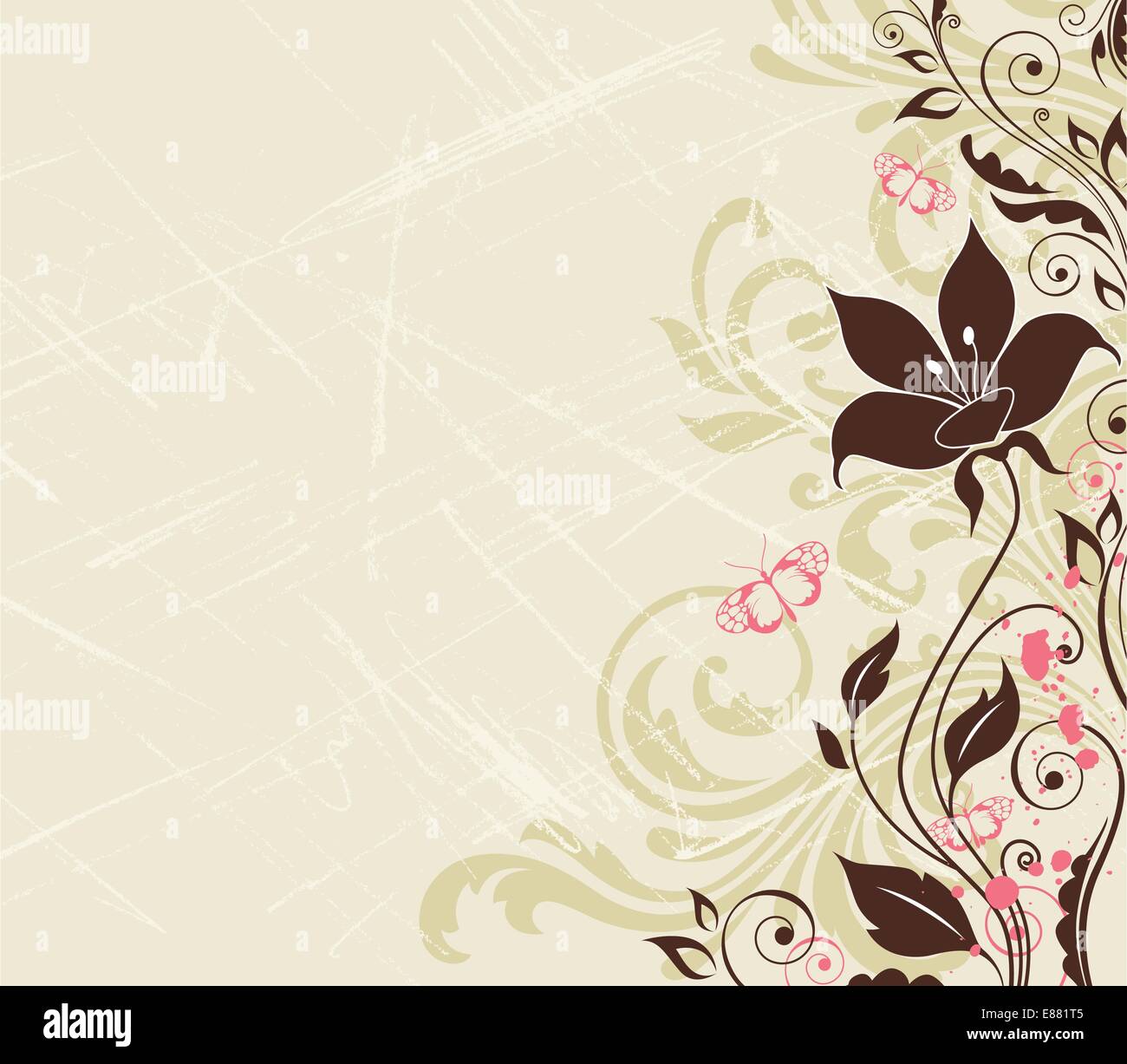 Scratched flower Stock Vector Images - Alamy