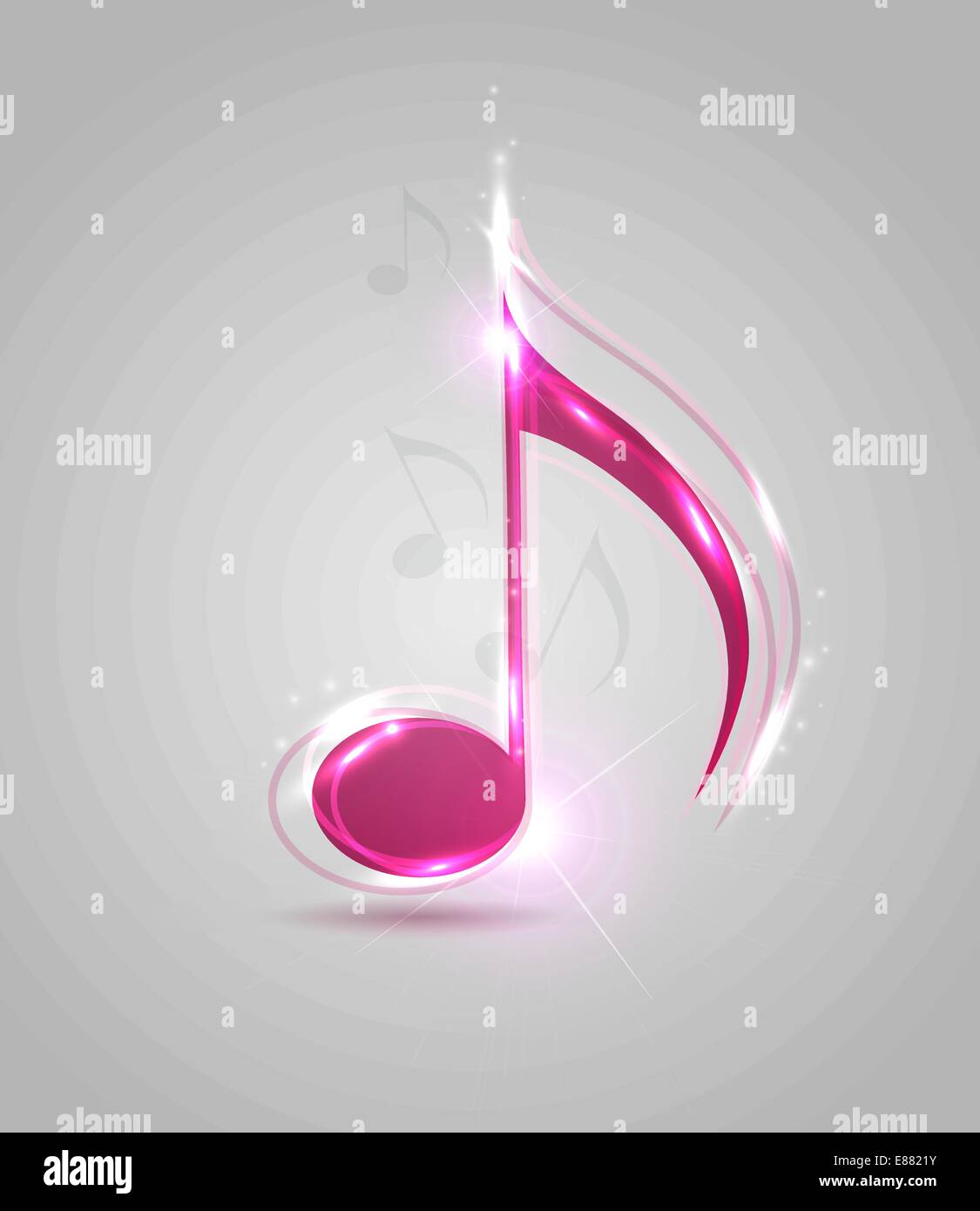 Vector music background with red shining note Stock Vector Image & Art ...