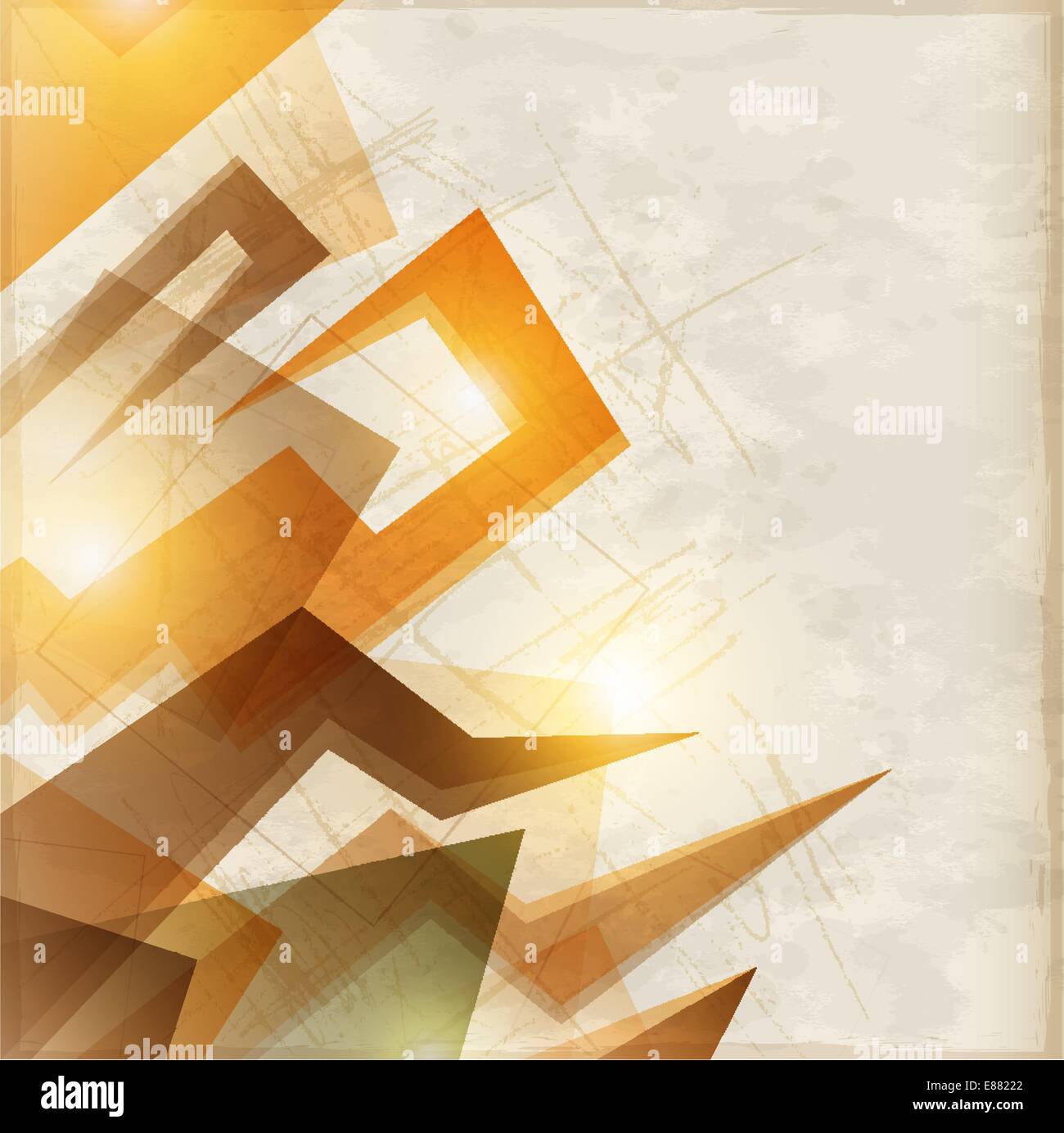 Vector orange abstract background with geometric shapes Stock Vector ...