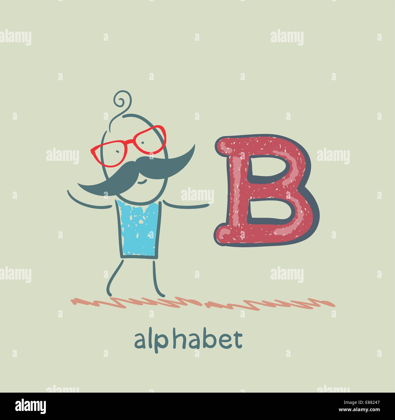 man standing with a letter of the alphabet Stock Vector Image & Art - Alamy