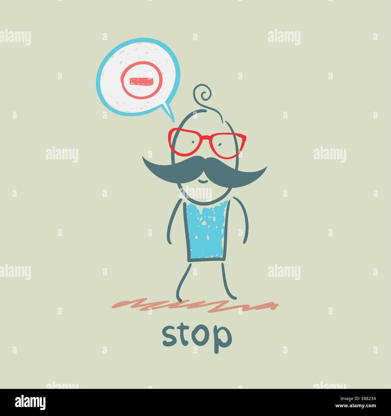 Stop think Stock Vector Images - Alamy