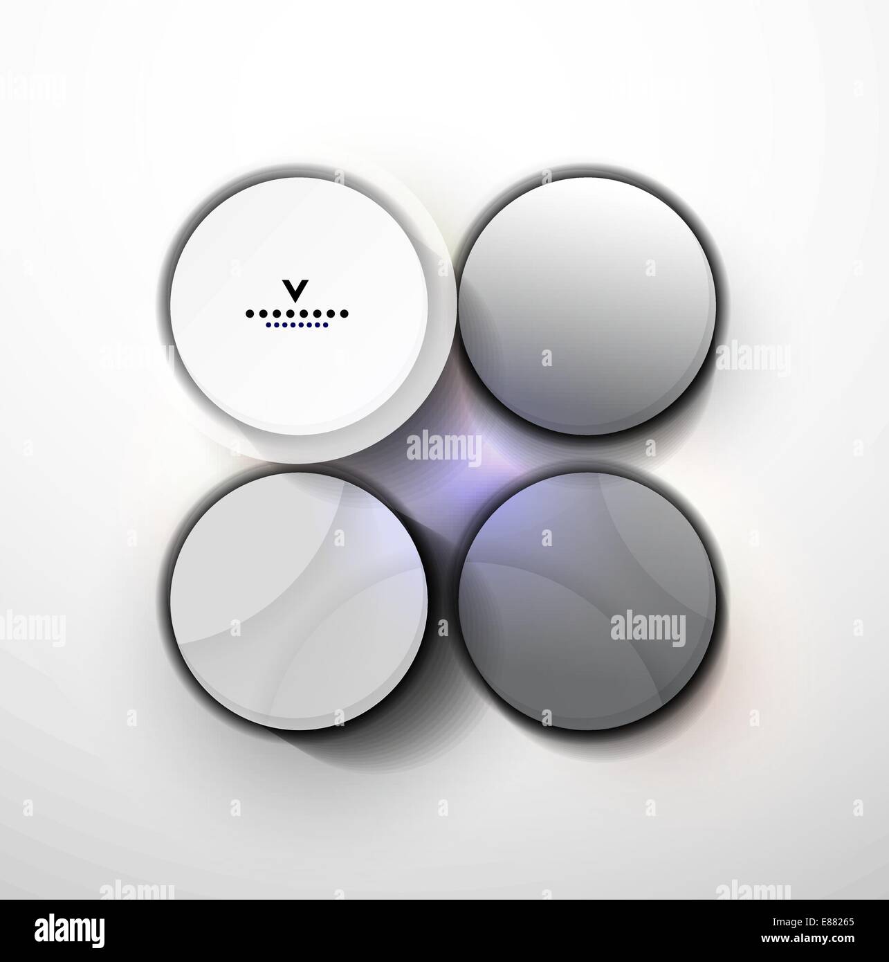 Vector 3d geometrical design template. Cylinders, top view Stock Vector ...