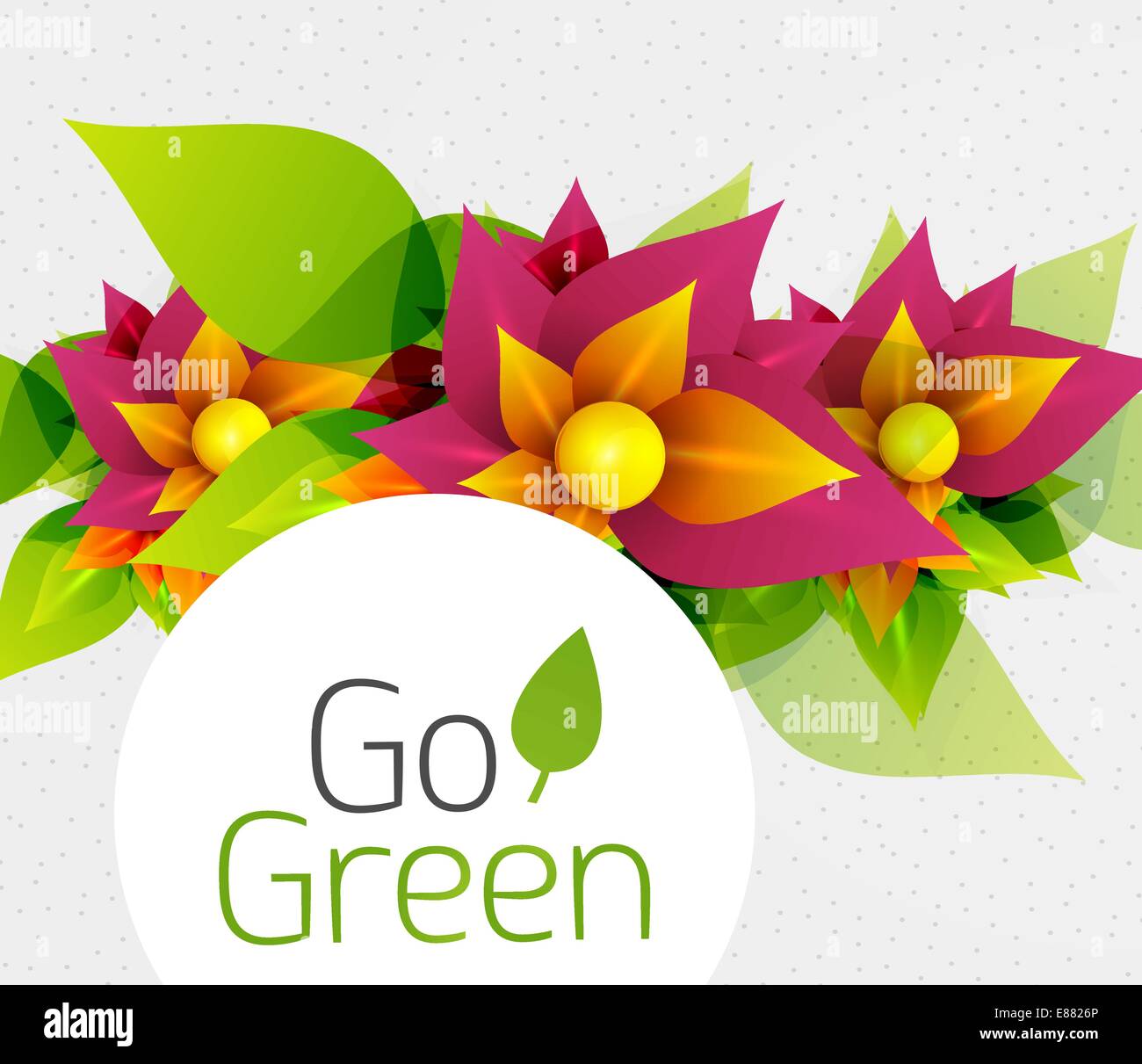 Abstract flower design. Go Green concept Stock Vector Image & Art - Alamy